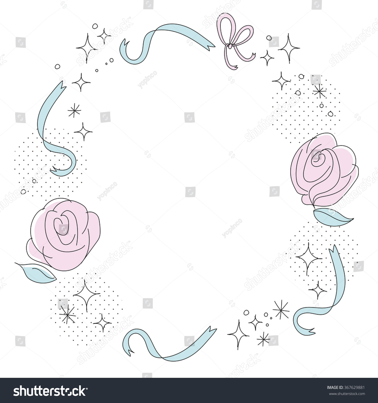Rose Decoration Stock Vector (Royalty Free) 367629881 | Shutterstock