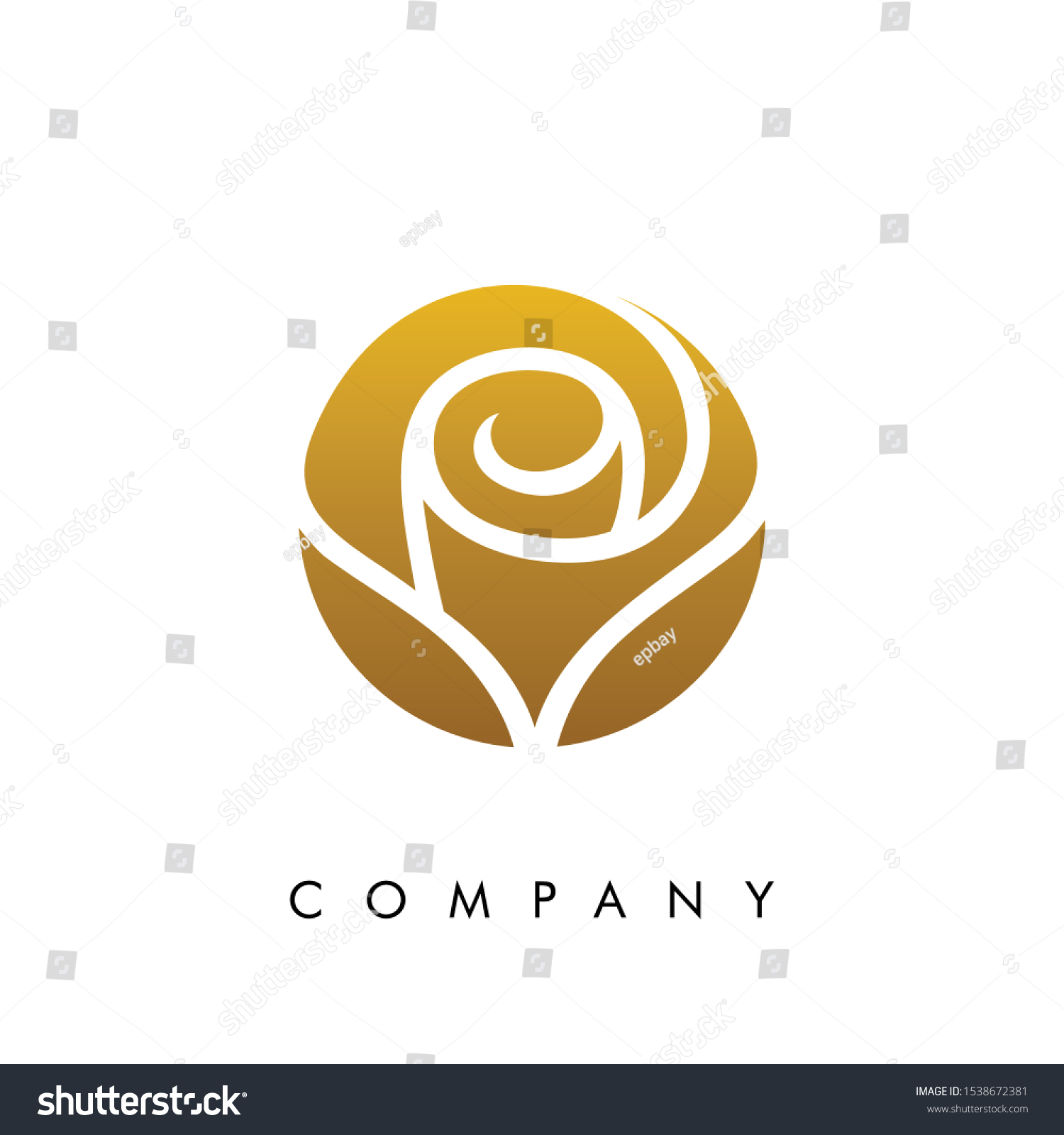 Rose Flower Logo Design Vector Icon Stock Vector (Royalty Free ...
