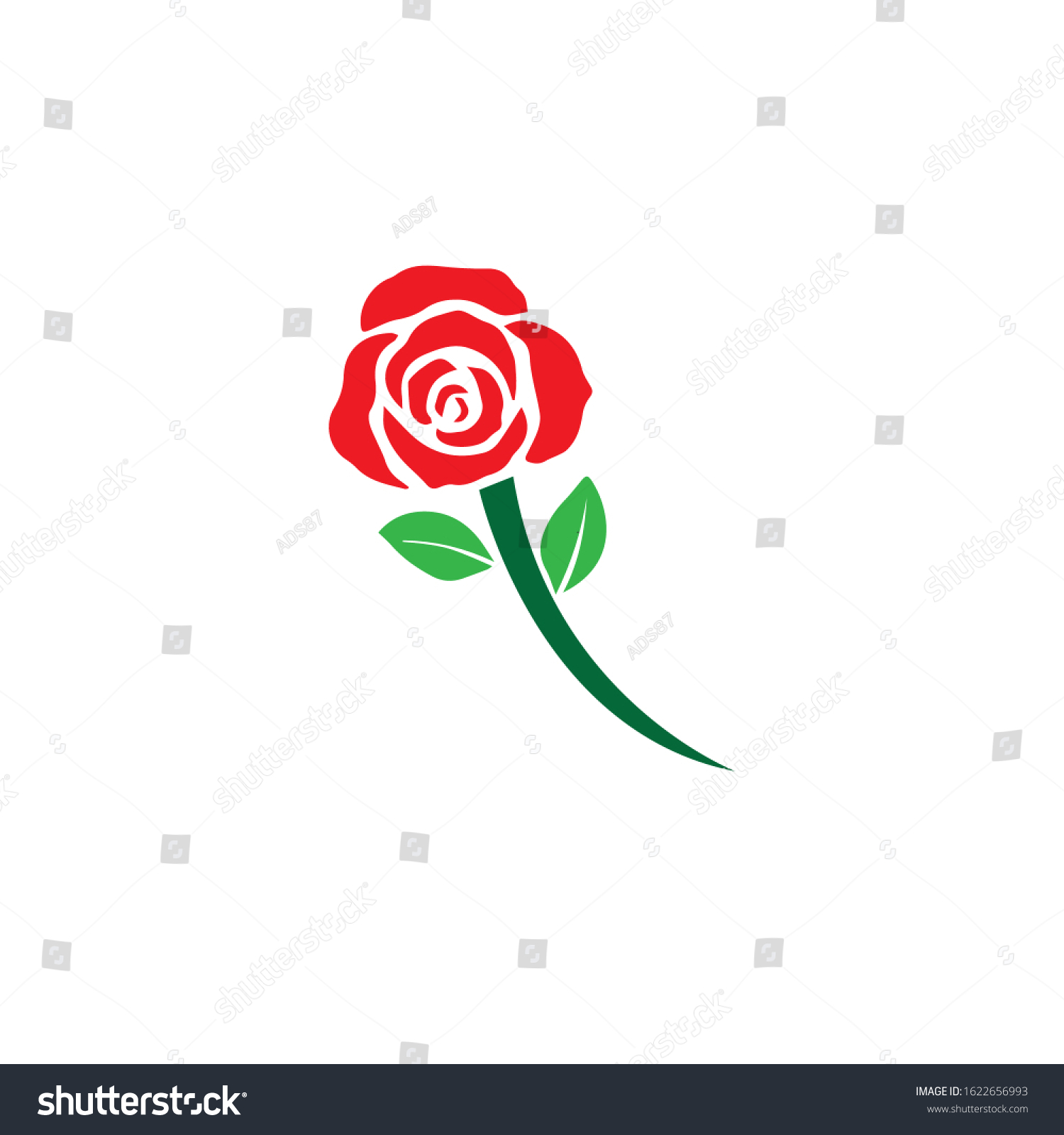 Rose Flower Logo Template Vector Illustration: เวกเตอร์สต็อก (ปลอดค่า ...