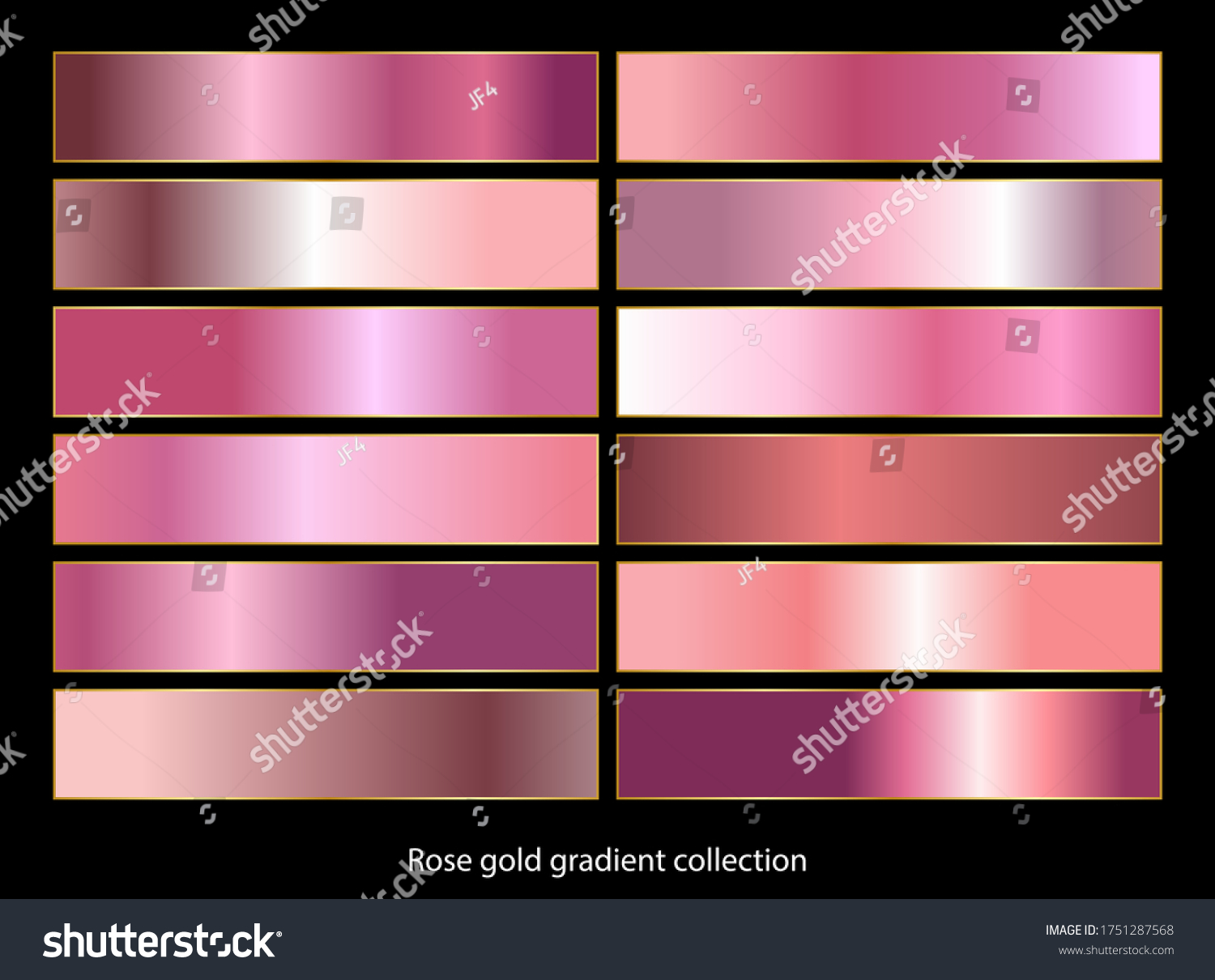 Rose Gold Gradient Backgrounds Collection Vector: เวกเตอร์สต็อก (ปลอด ...