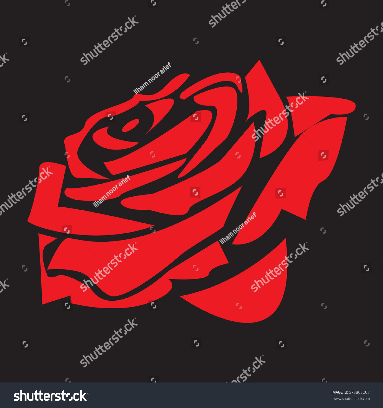 Rose Icon Stock Vector (Royalty Free) 573867007 | Shutterstock