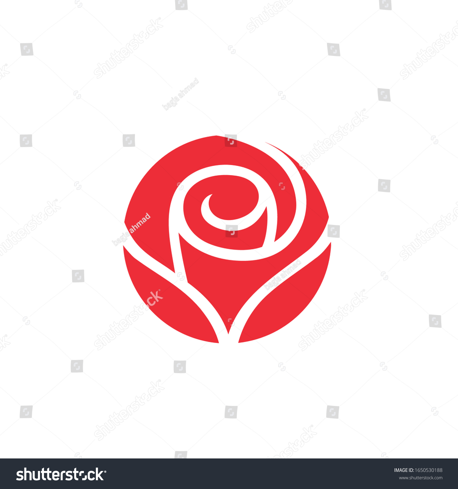Rose Logo Design Modern Template Stock Vector (Royalty Free) 1650530188 ...