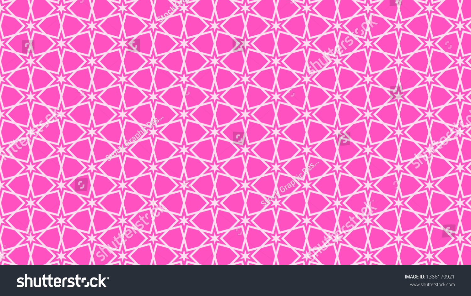Rose Pink Star Pattern Background Stock Vector (Royalty Free) 1386170921