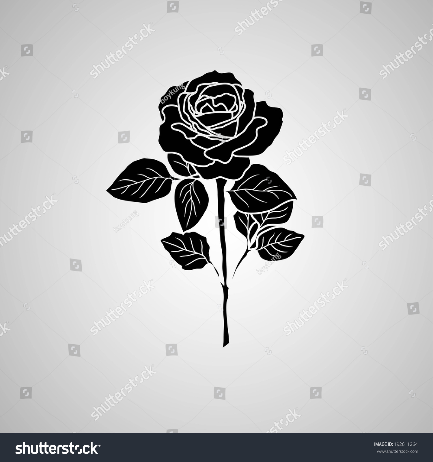 Rose Symbols Decorative Vector Illustration Stock Vector (Royalty Free ...