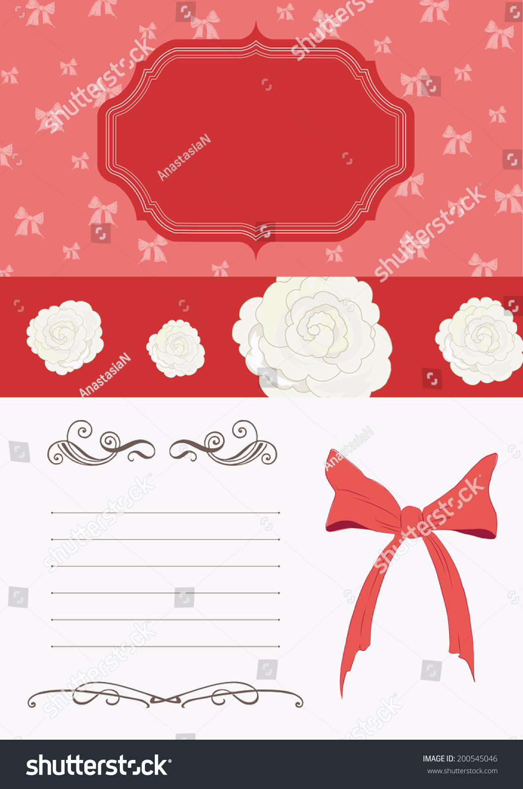 Rose Vector Card Design Stock Vector (Royalty Free) 200545046 ...