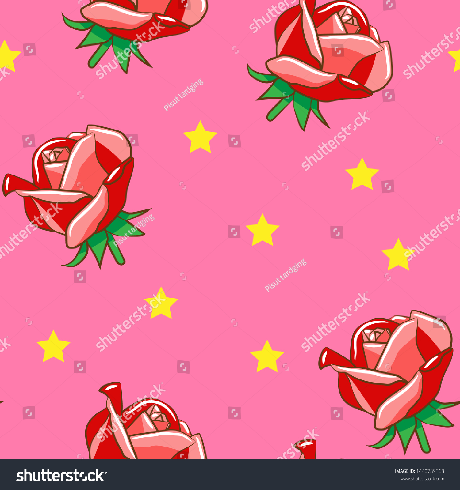 Rose Vector Pattern Graphic Design Stock Vector (Royalty Free ...