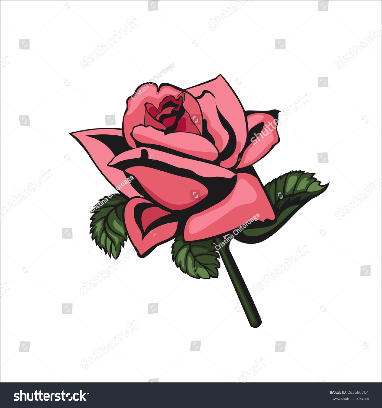 Rose Vector Visual Graphic Icon Logo 库存矢量图（免版税）295686764 | Shutterstock