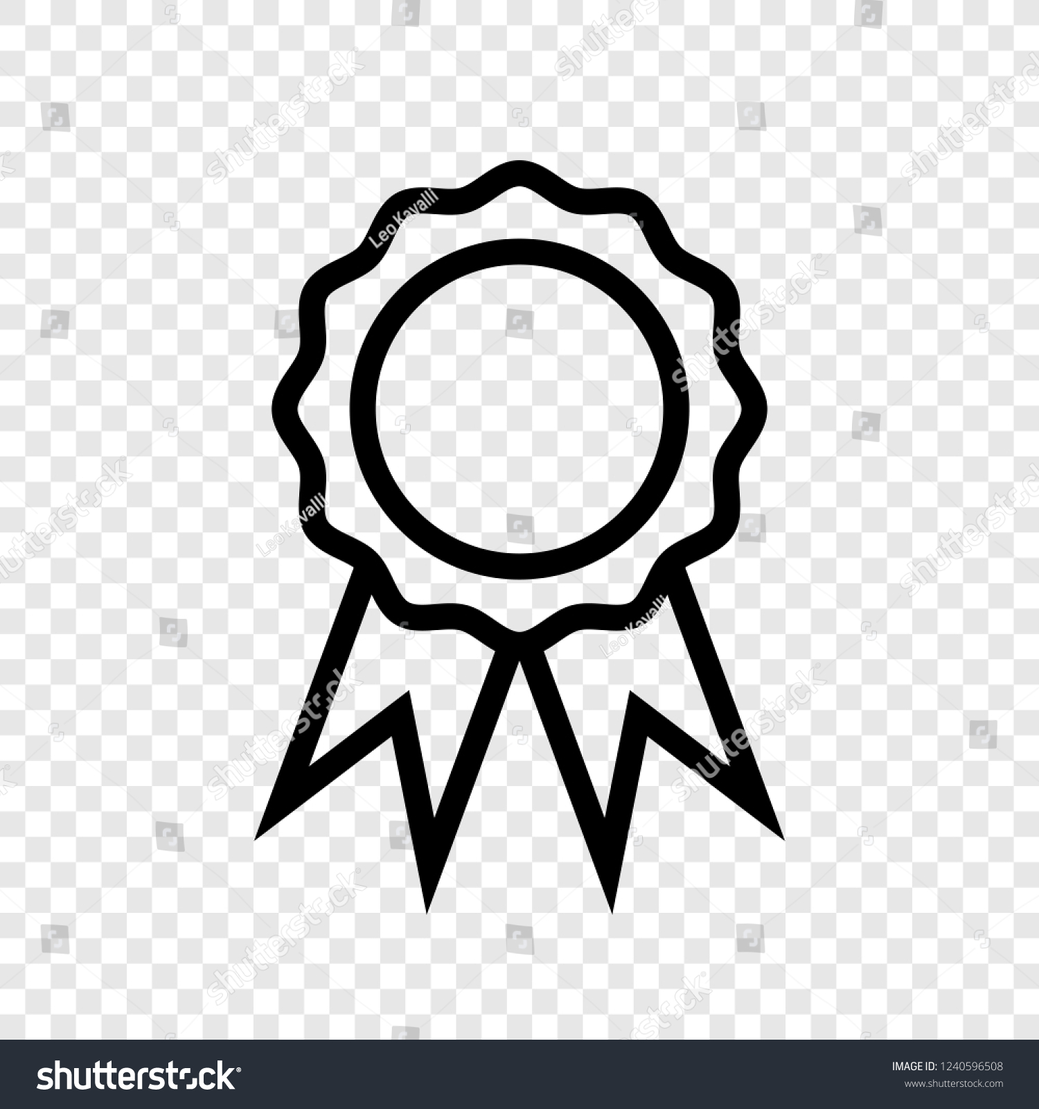 Rosette Icon Vector Transparent Stock Vector (Royalty Free) 1240596508