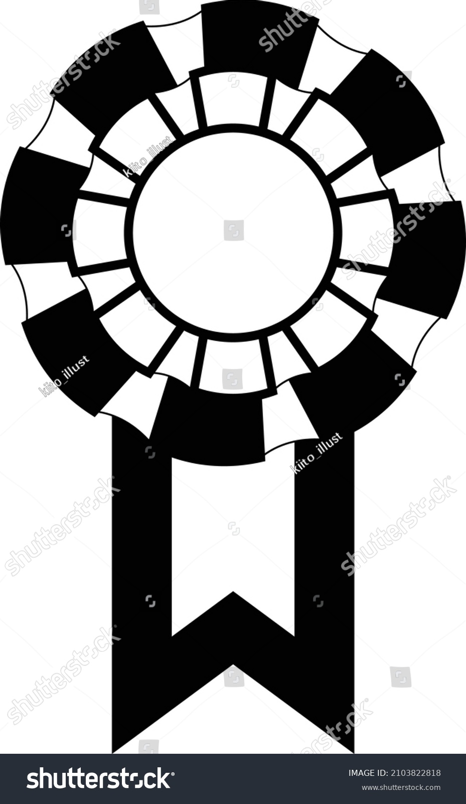 Rosette Isolated Vector Black White Stock Vector (Royalty Free ...