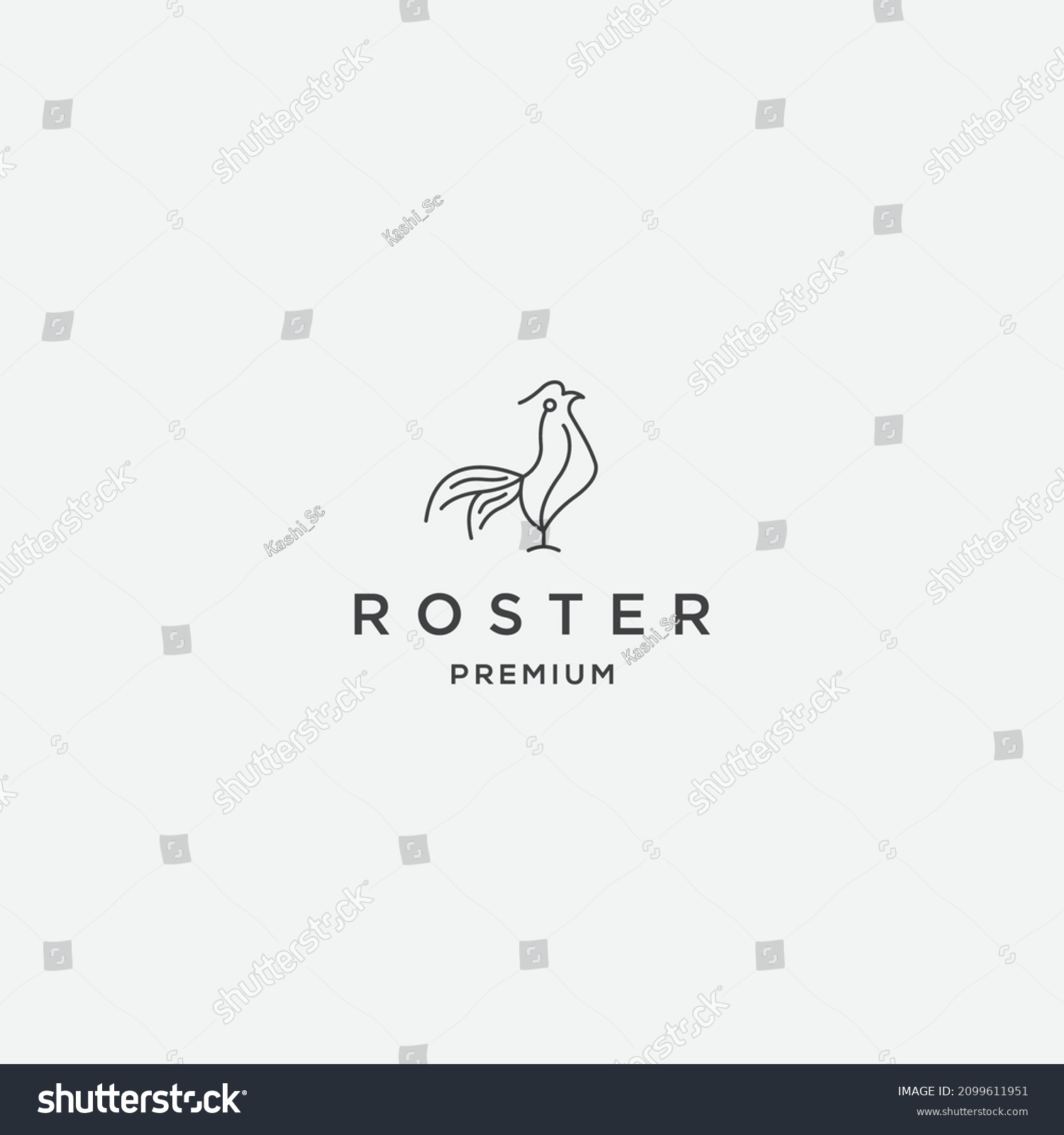 Roster Line Logo Template Vector Stock Vector (Royalty Free) 2099611951