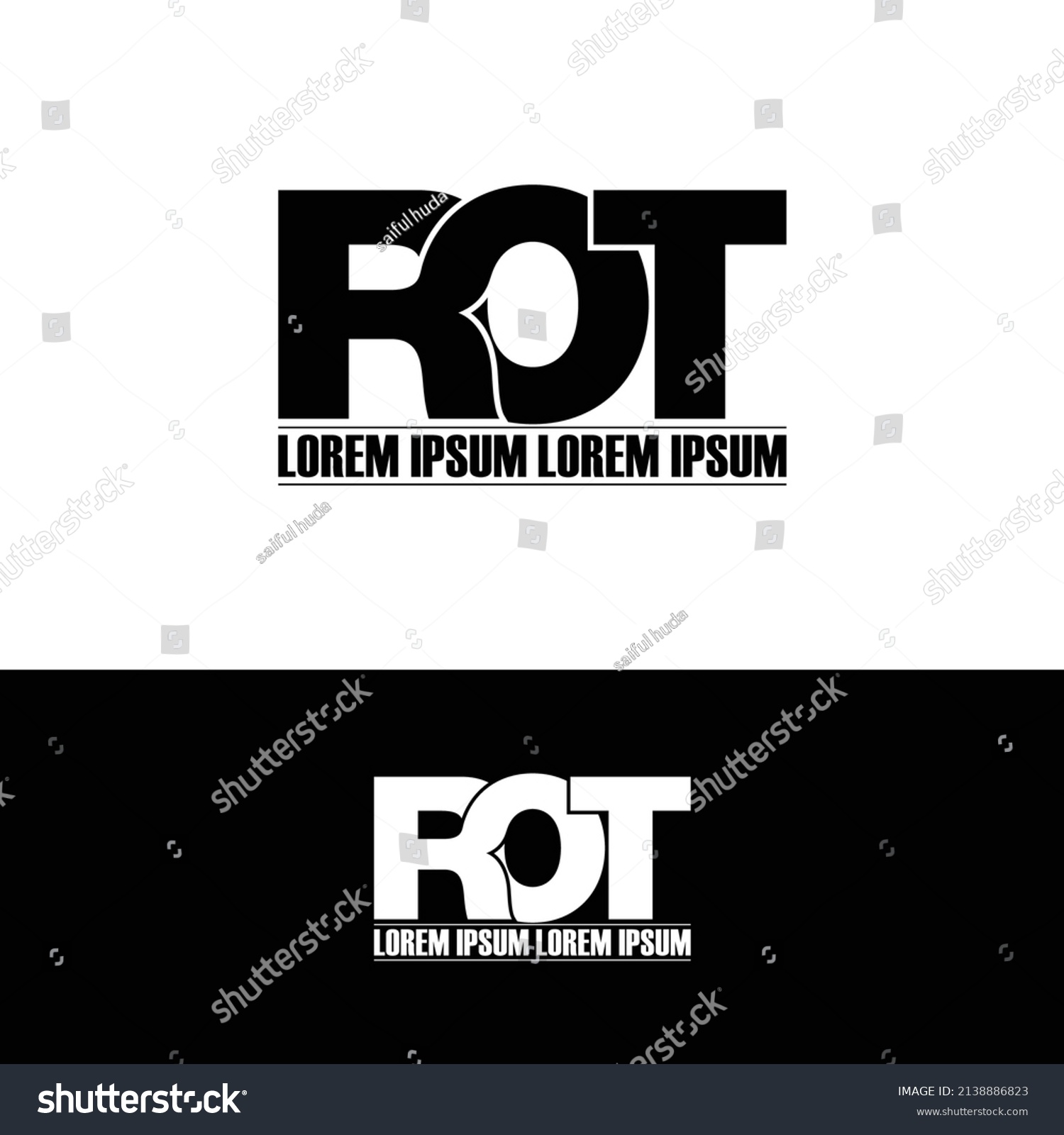 Rot Letter Monogram Logo Design Vector Stock Vector (Royalty Free ...