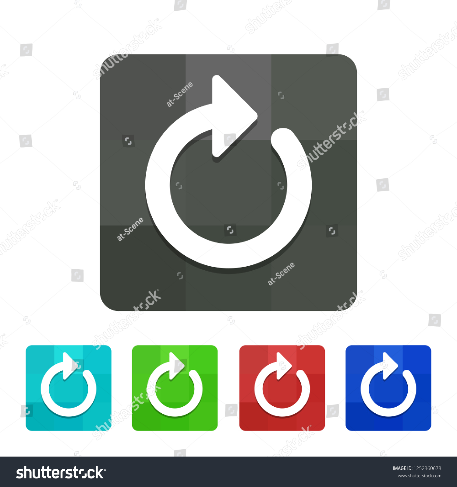 Rotate Arrow App Icon 库存矢量图（免版税）1252360678 | Shutterstock
