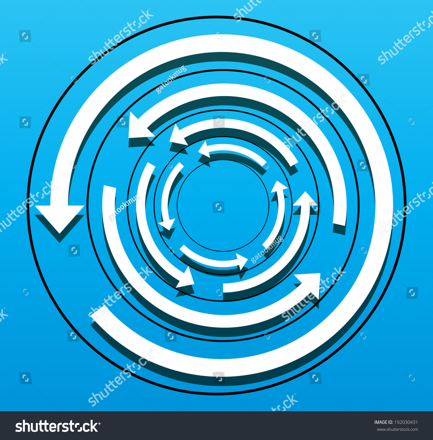 Rotate Arrow Sign Vector Illustration: เวกเตอร์สต็อก (ปลอดค่าลิขสิทธิ์ ...