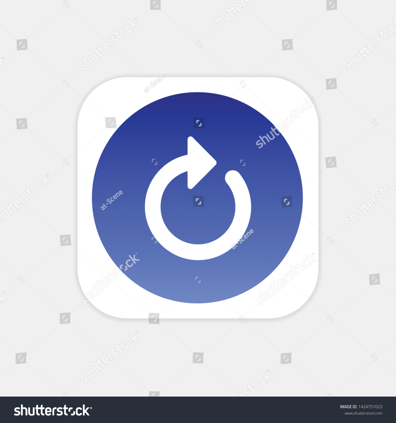 Rotate Arrow Vector App Icon: vector de stock (libre de regalías ...