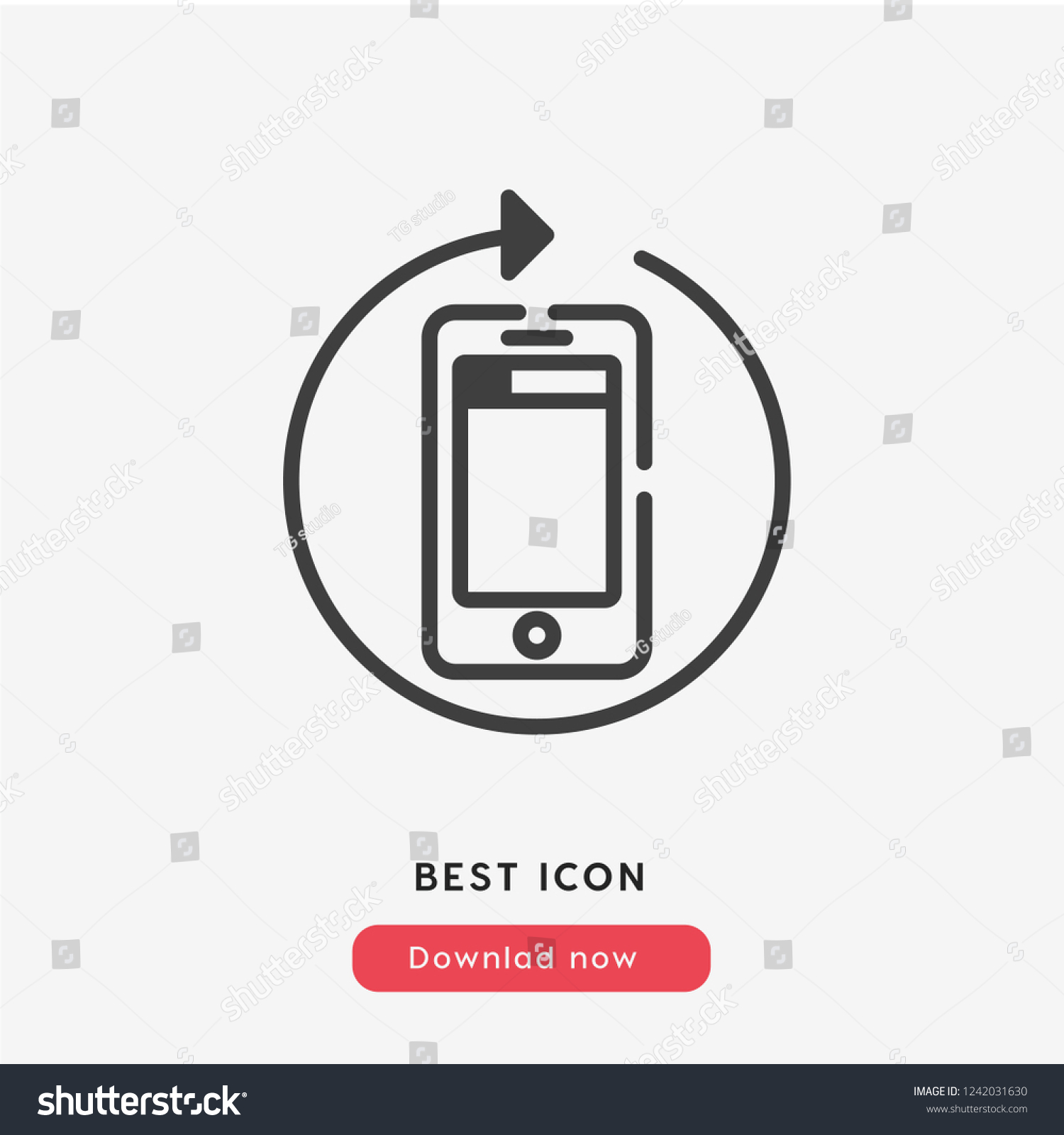 Rotate Phone Icon Vector: เวกเตอร์สต็อก (ปลอดค่าลิขสิทธิ์) 1242031630 ...