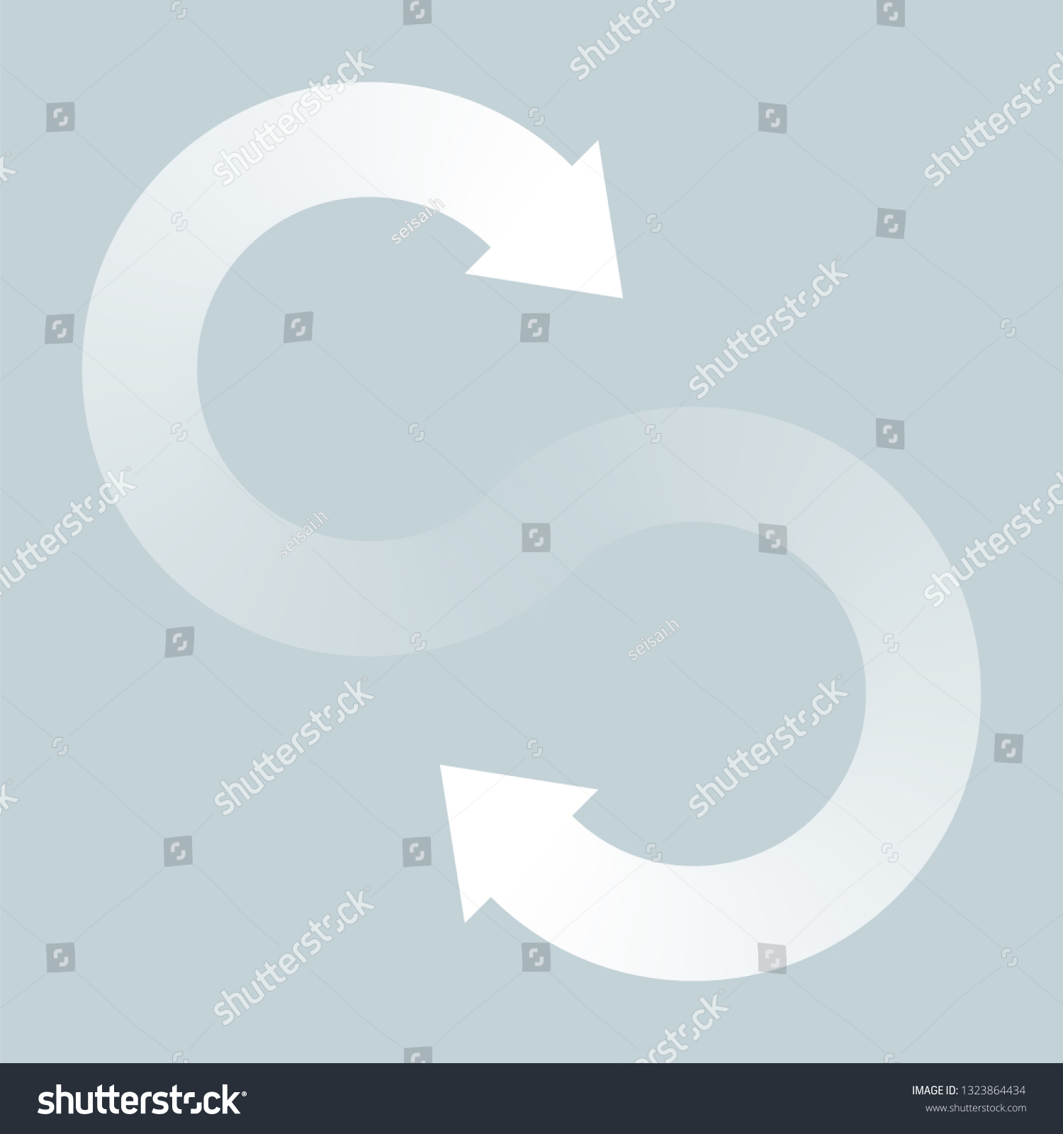 Rotating Arrows Symbol Graphics Return Image Stock Vector (Royalty Free ...