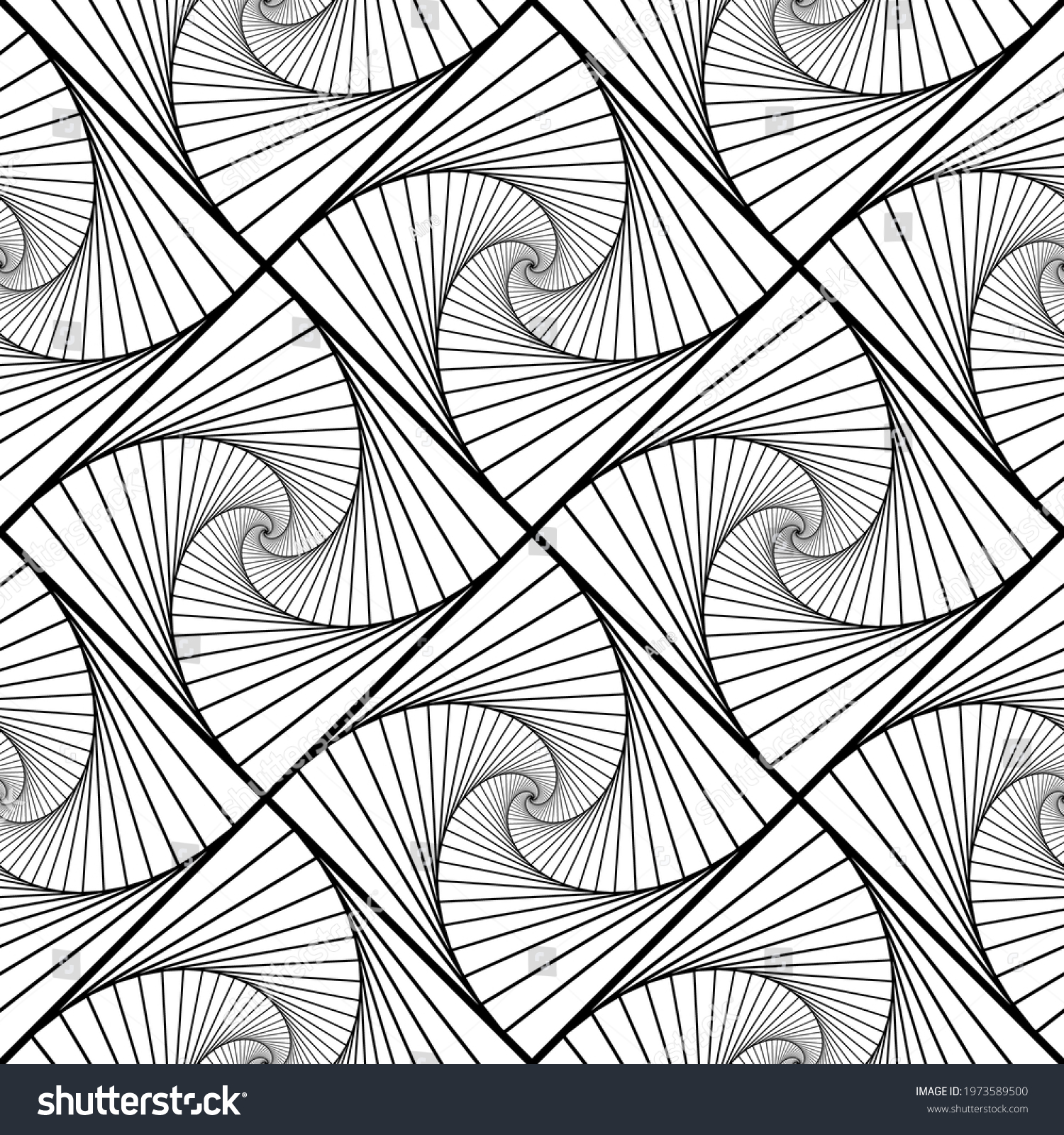 Rotating Concentric Squares Seamless Pattern Square Stock Vector ...