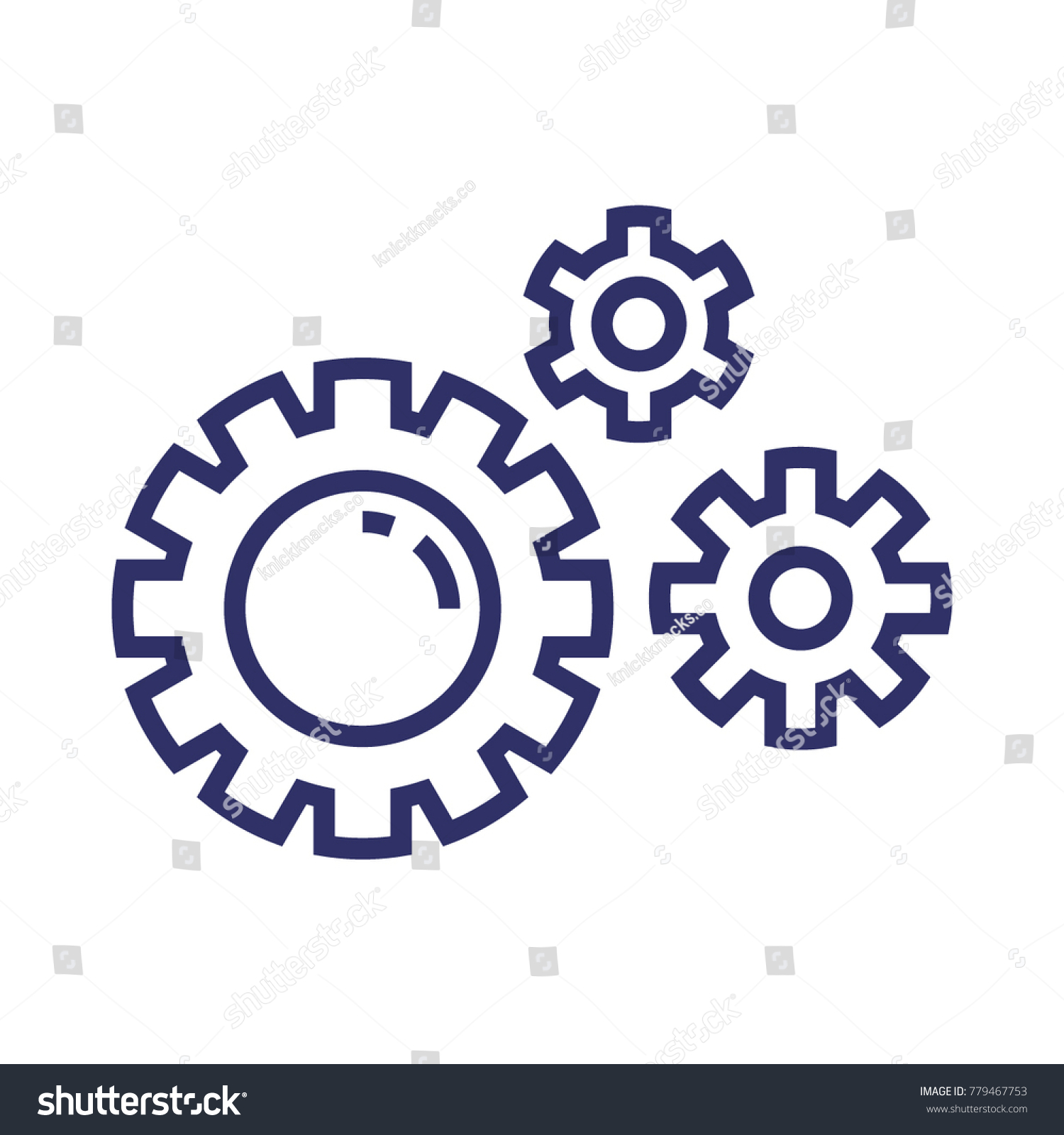 Rotating Gear Icon Stock Vector (Royalty Free) 779467753