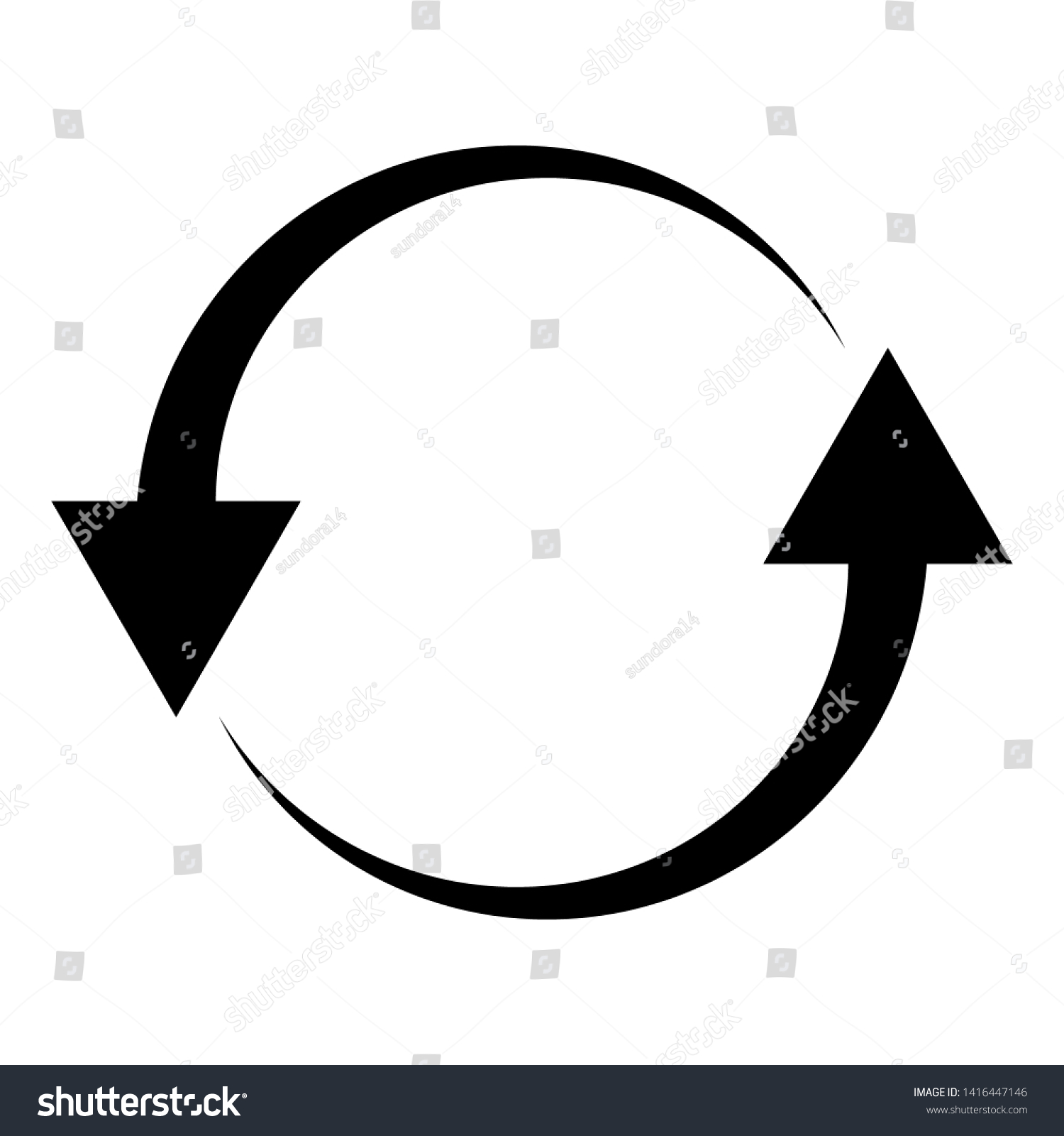 Rotation Arrow Icon Vector Illustration Stock Vector (Royalty Free ...