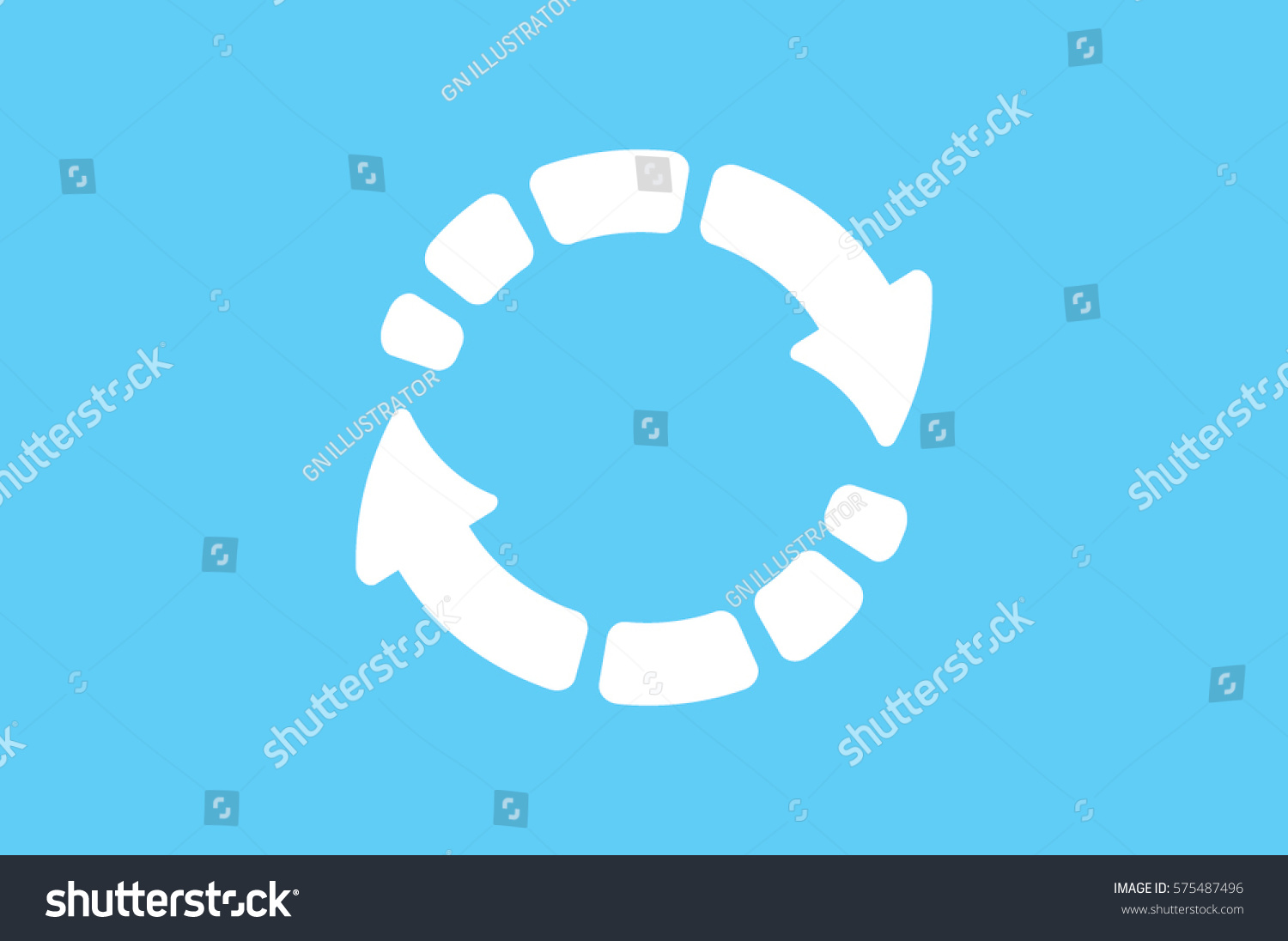 Rotation Arrows Icon Vector Illustration Stock Vector (Royalty Free ...