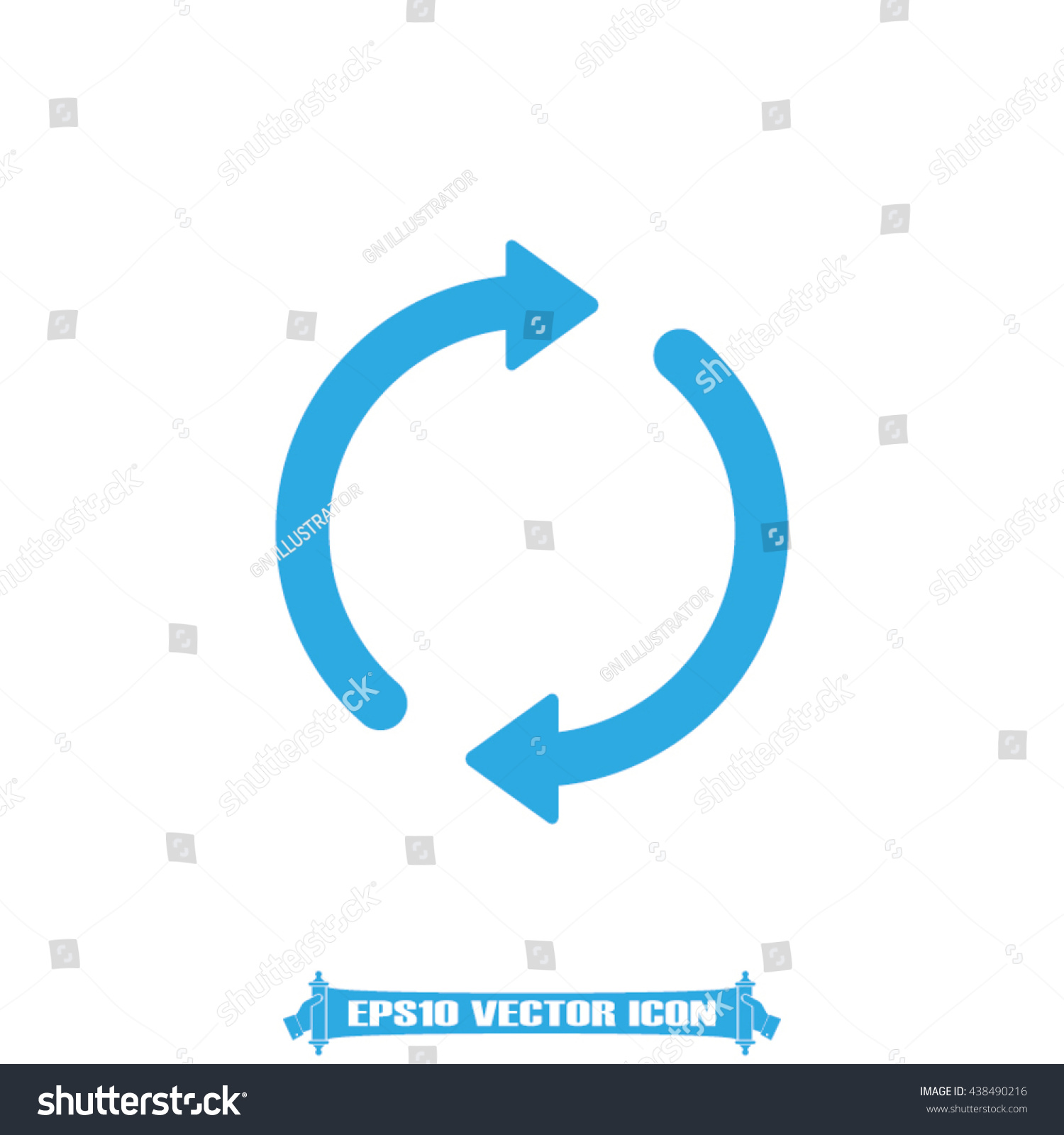 Rotation Arrows Icon Vector Illustration Eps10 Stock Vector 438490216 ...