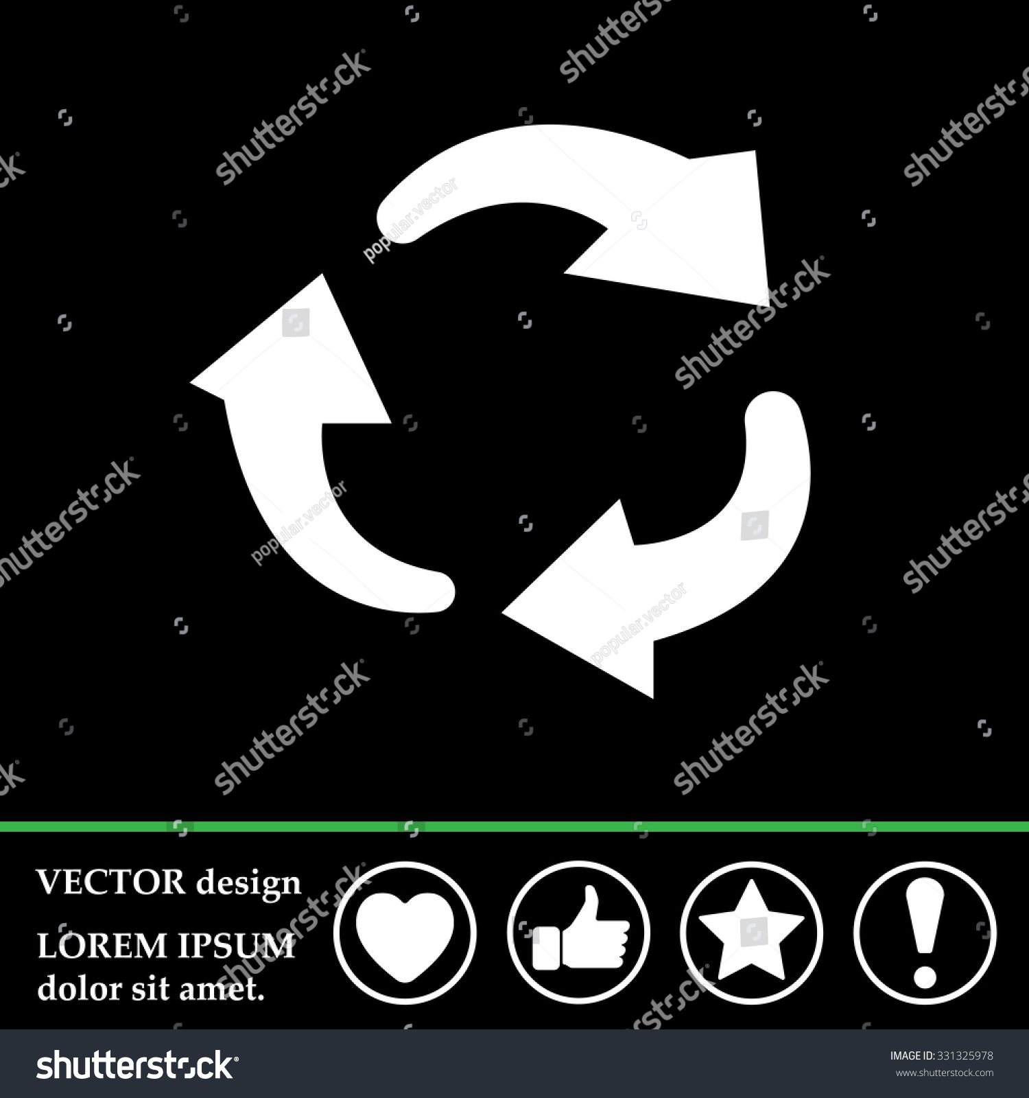 Rotation Arrows Circle Web Icon Vector Stock Vector (Royalty Free ...