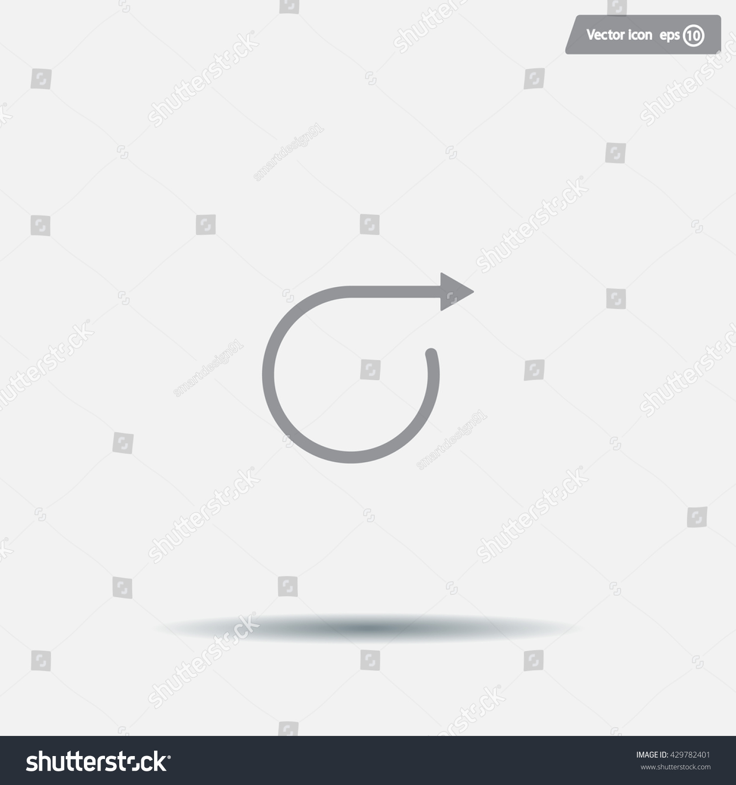 Rotation Arrows Circle Web Icon Vector Stock Vector (Royalty Free ...