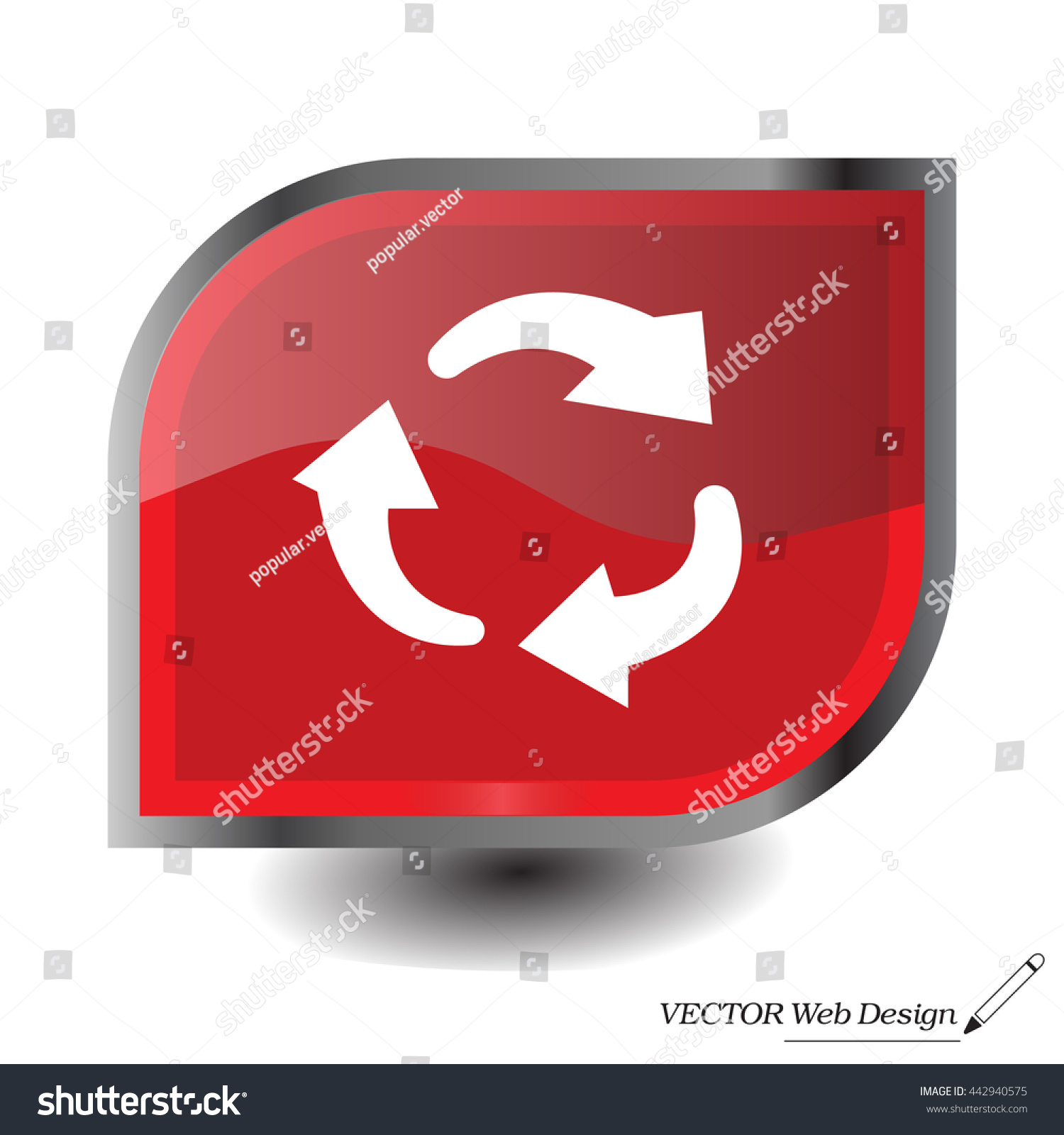Rotation Arrows Circle Web Icon Vector 库存矢量图（免版税）442940575 | Shutterstock