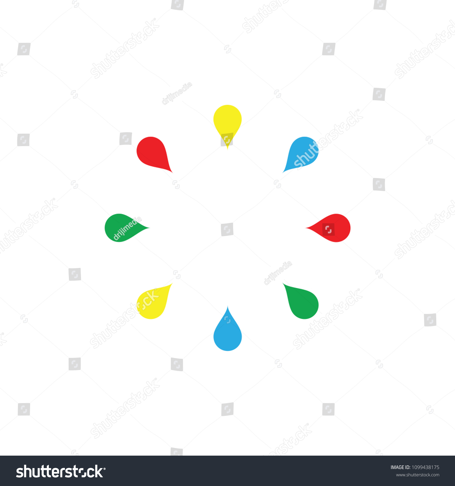 Rotation Color Drop Logo Design Vector Stock Vector (Royalty Free ...