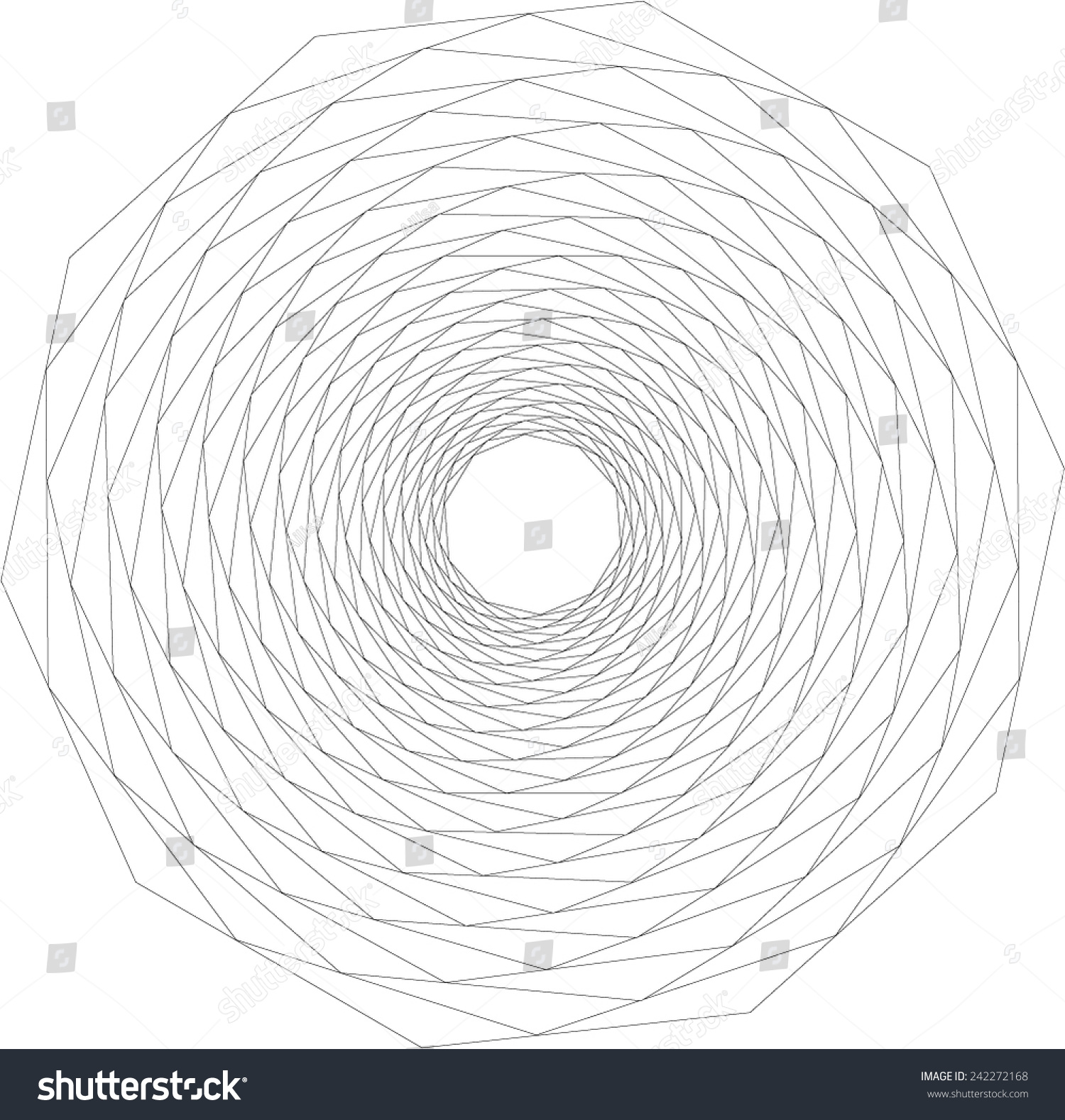 Rotation Decagon Abstract Geometric Background Vector Stock Vector ...
