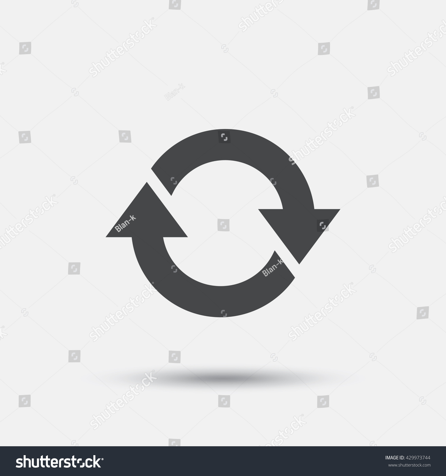 Rotation Icon Repeat Symbol Refresh Sign Stock Vector (Royalty Free ...