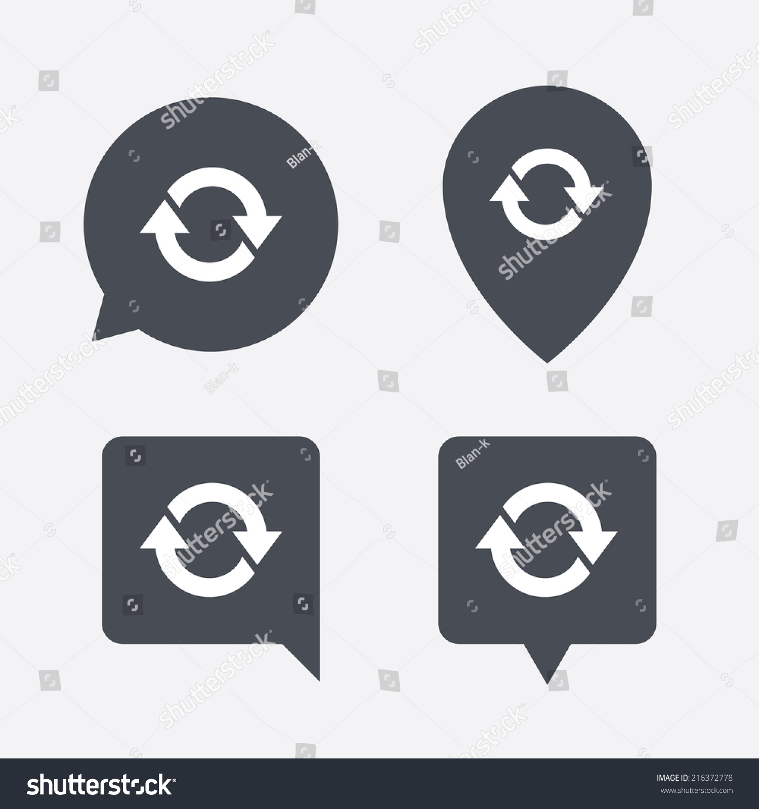 Rotation Icon Repeat Symbol Refresh Sign Stock Vector (Royalty Free ...