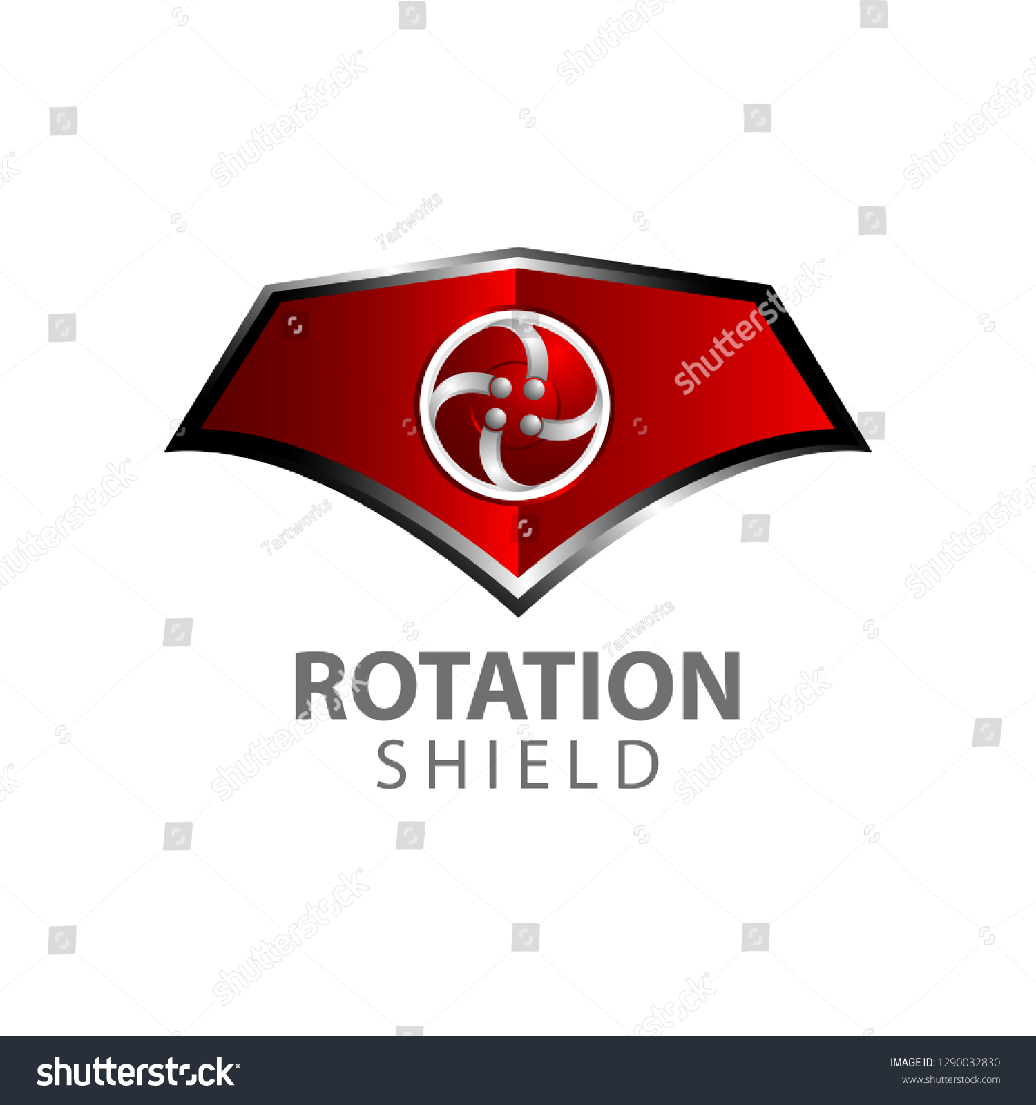 Rotation Shield Logo Concept Design Symbol Stock Vector (Royalty Free ...
