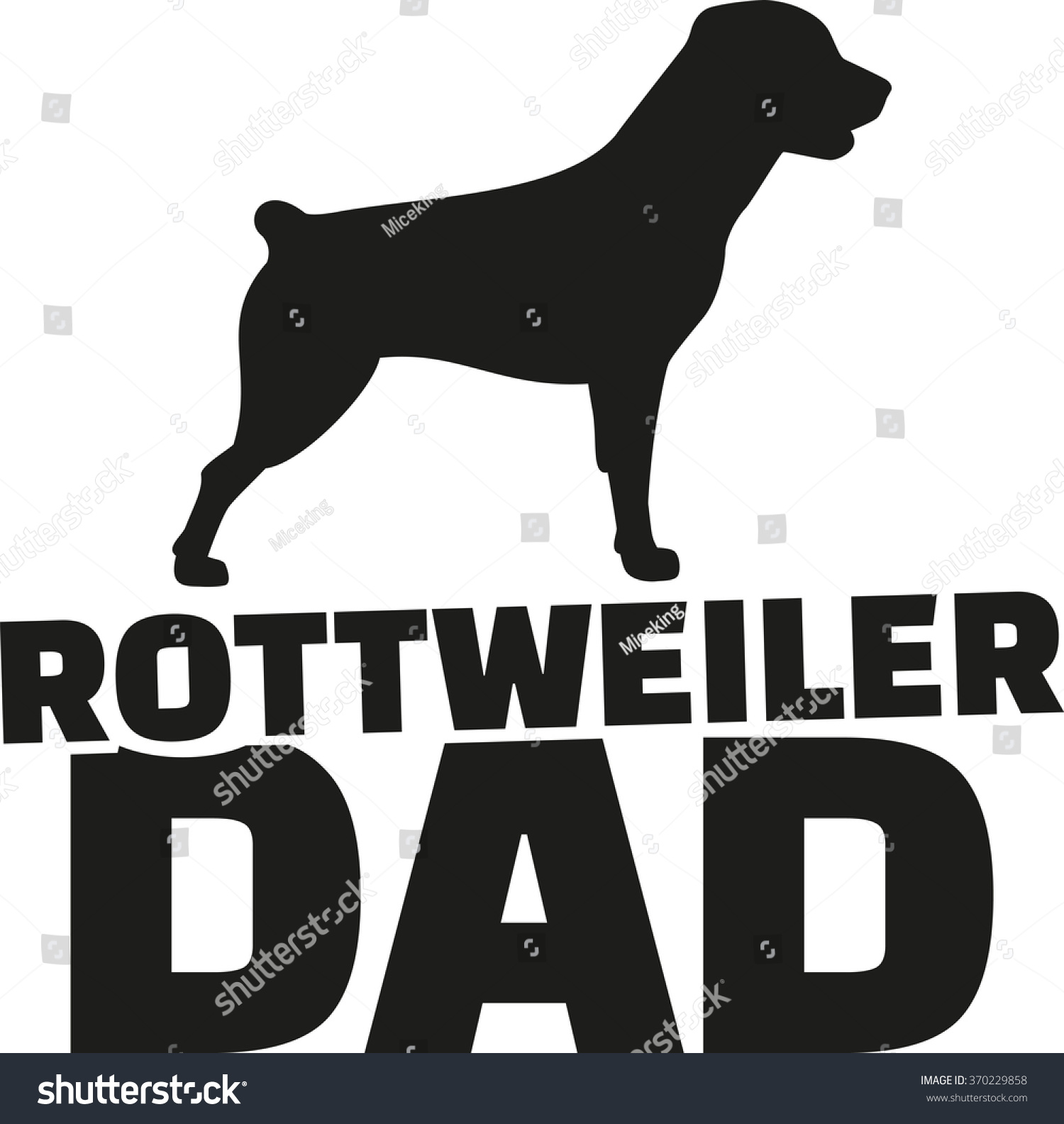 Rottweiler Dad Stock Vector (Royalty Free) 370229858 | Shutterstock