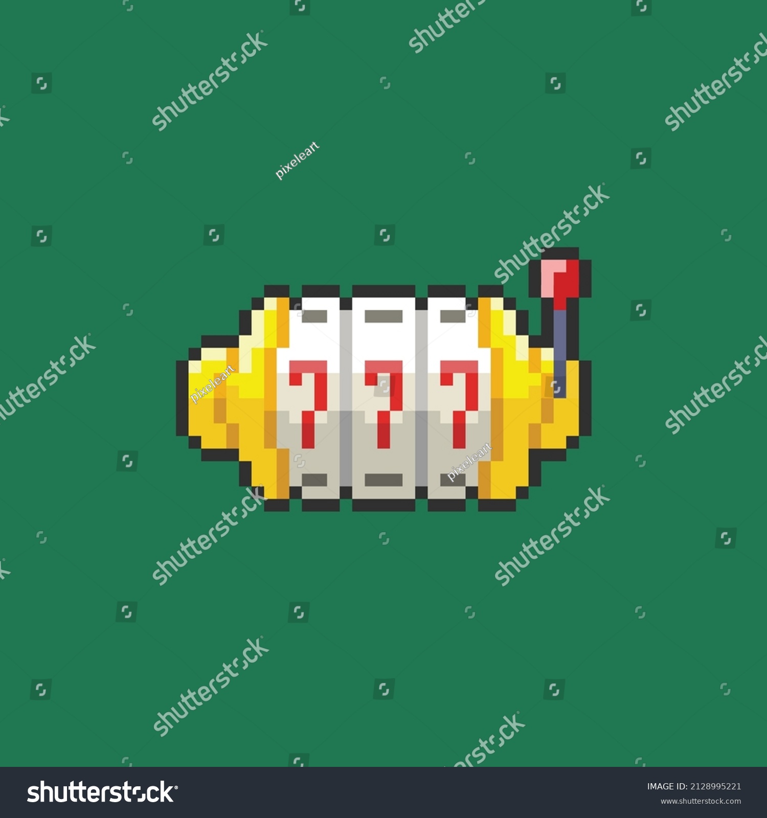 Roulette Game Pixel Style Stock Vector (Royalty Free) 2128995221