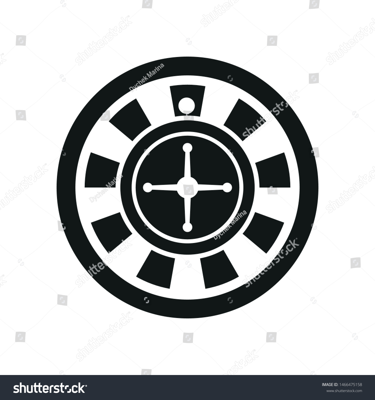 Roulette Icon Simple Vector Illustration Stock Vector (Royalty Free ...