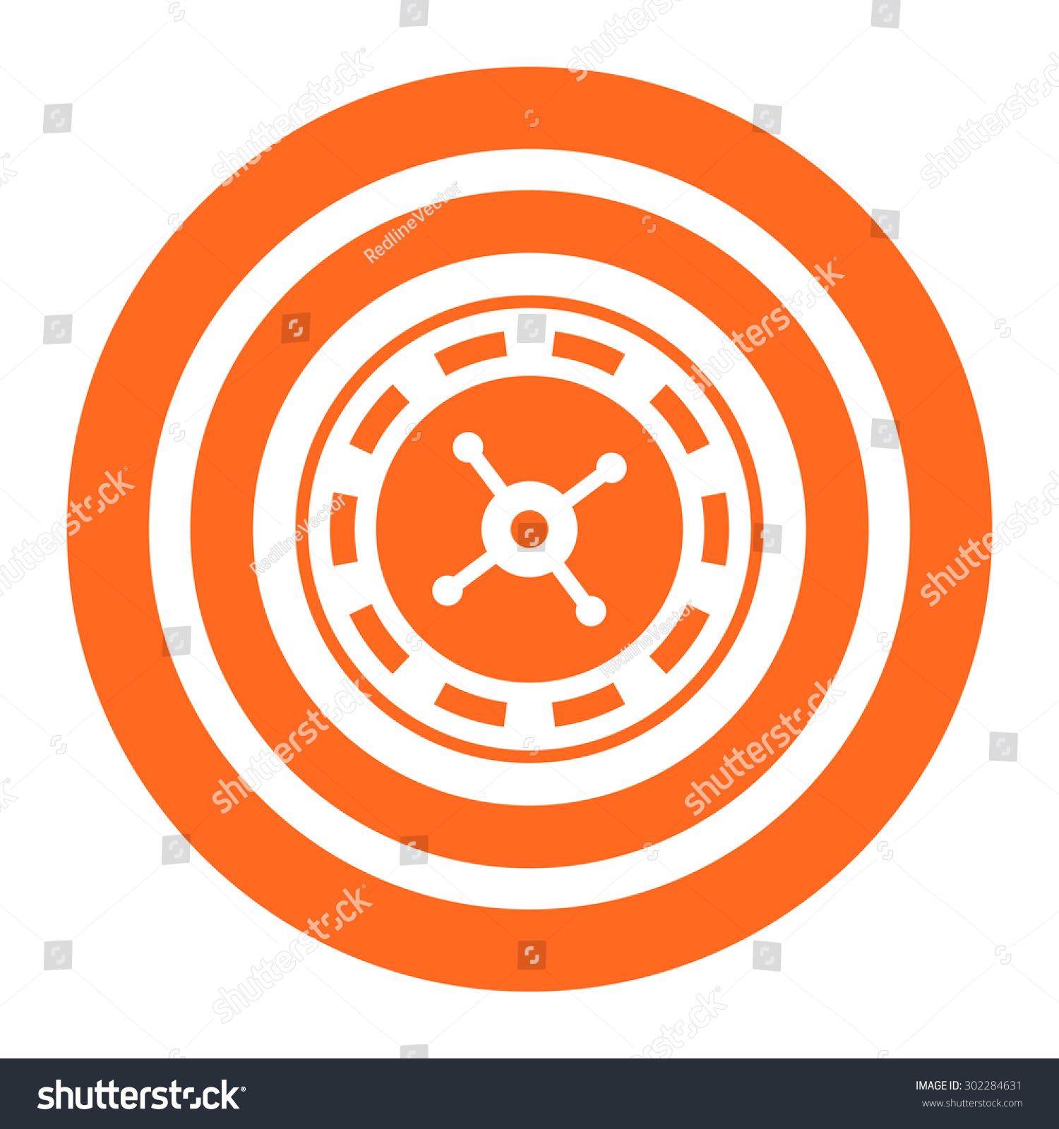 Roulette Wheel Icon Stock Vector (Royalty Free) 302284631 | Shutterstock