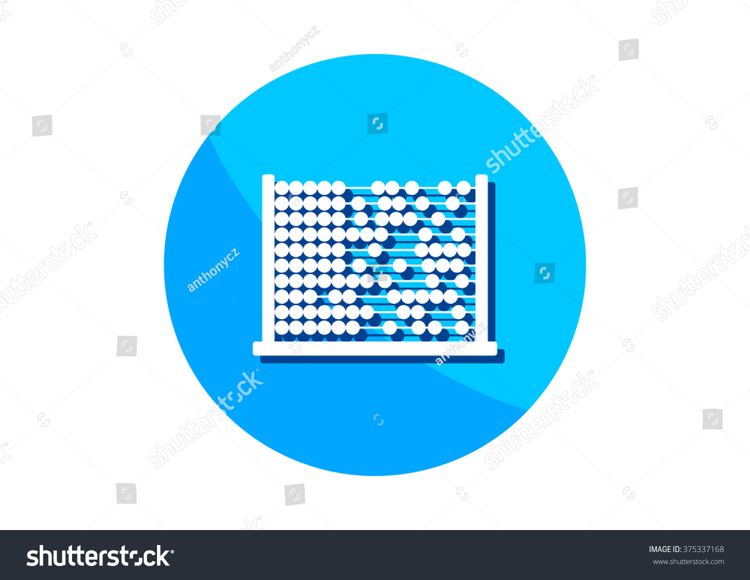 Round Abacus Icon On White Background Stock Vector (Royalty Free ...