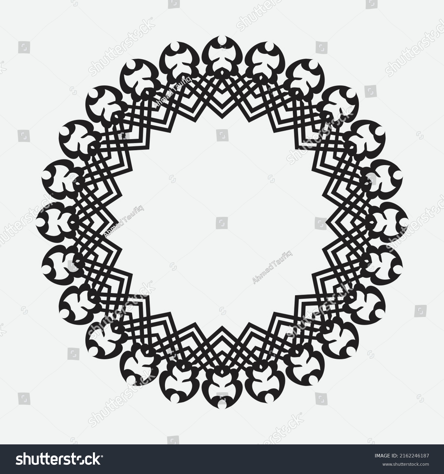 Round Circular Decorative Pattern Design Frameworks Stock Vector ...