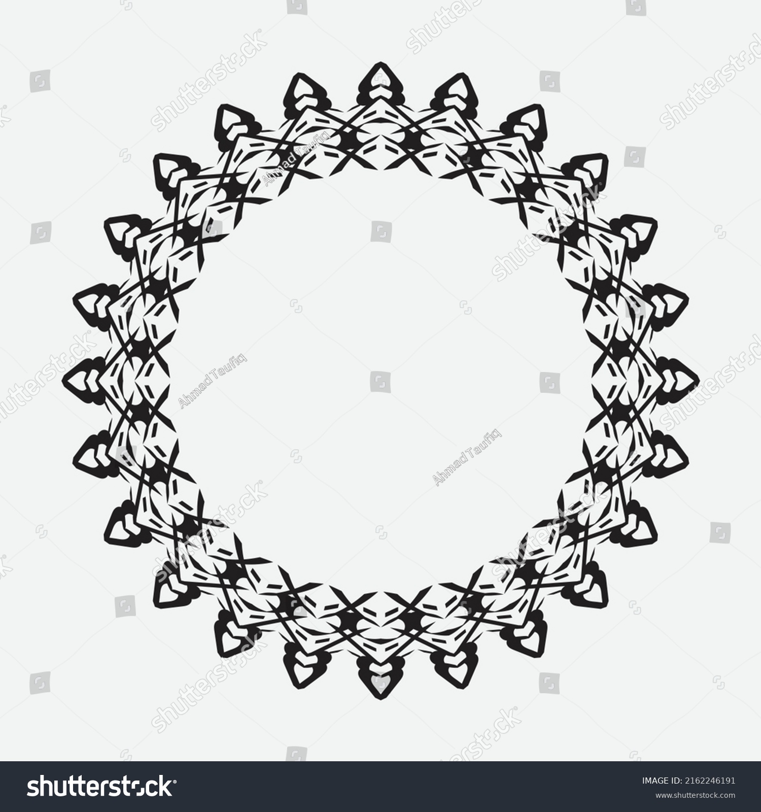 Round Circular Decorative Pattern Design Frameworks Stock Vector ...