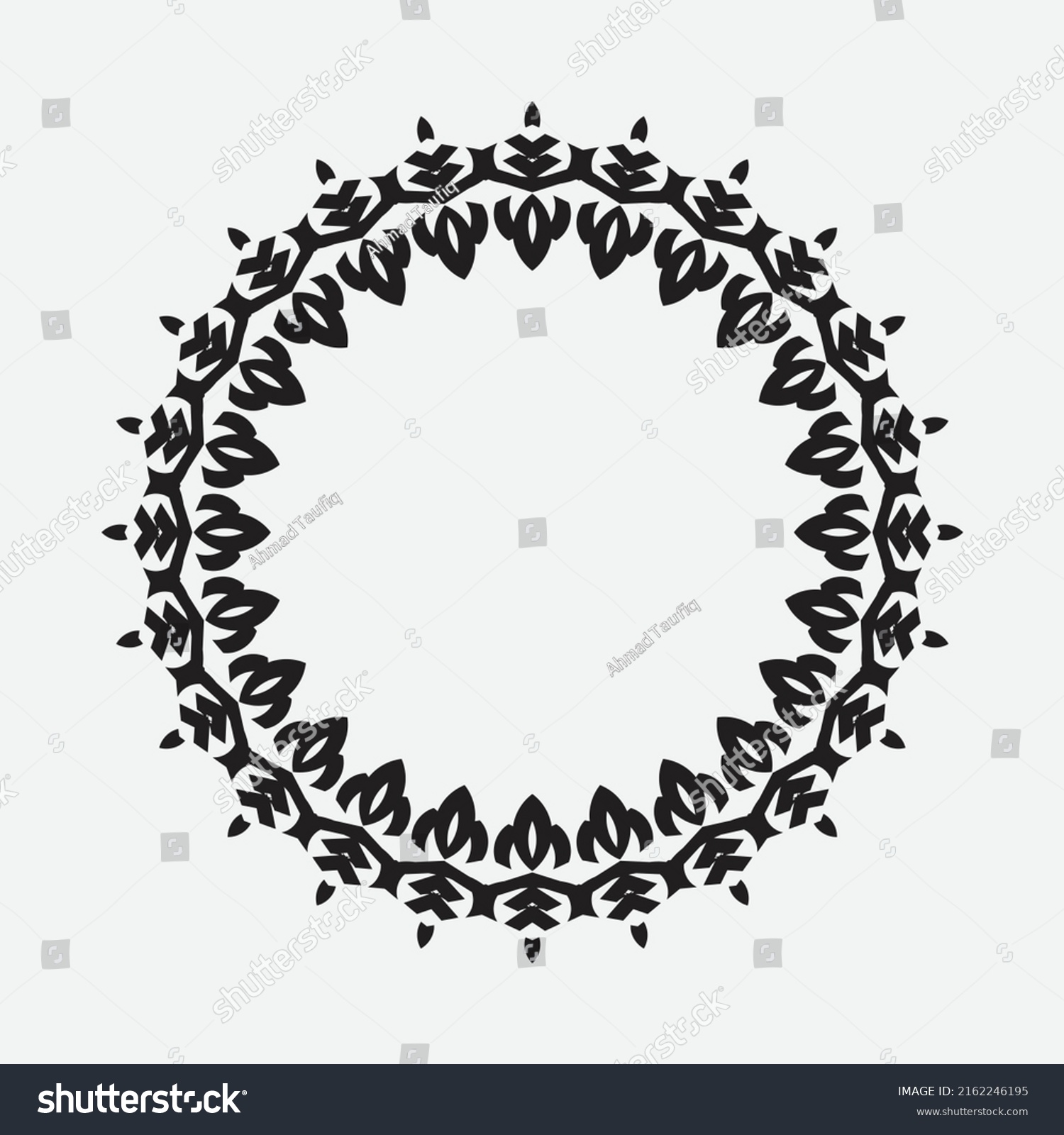 Round Circular Decorative Pattern Design Frameworks Stock Vector ...