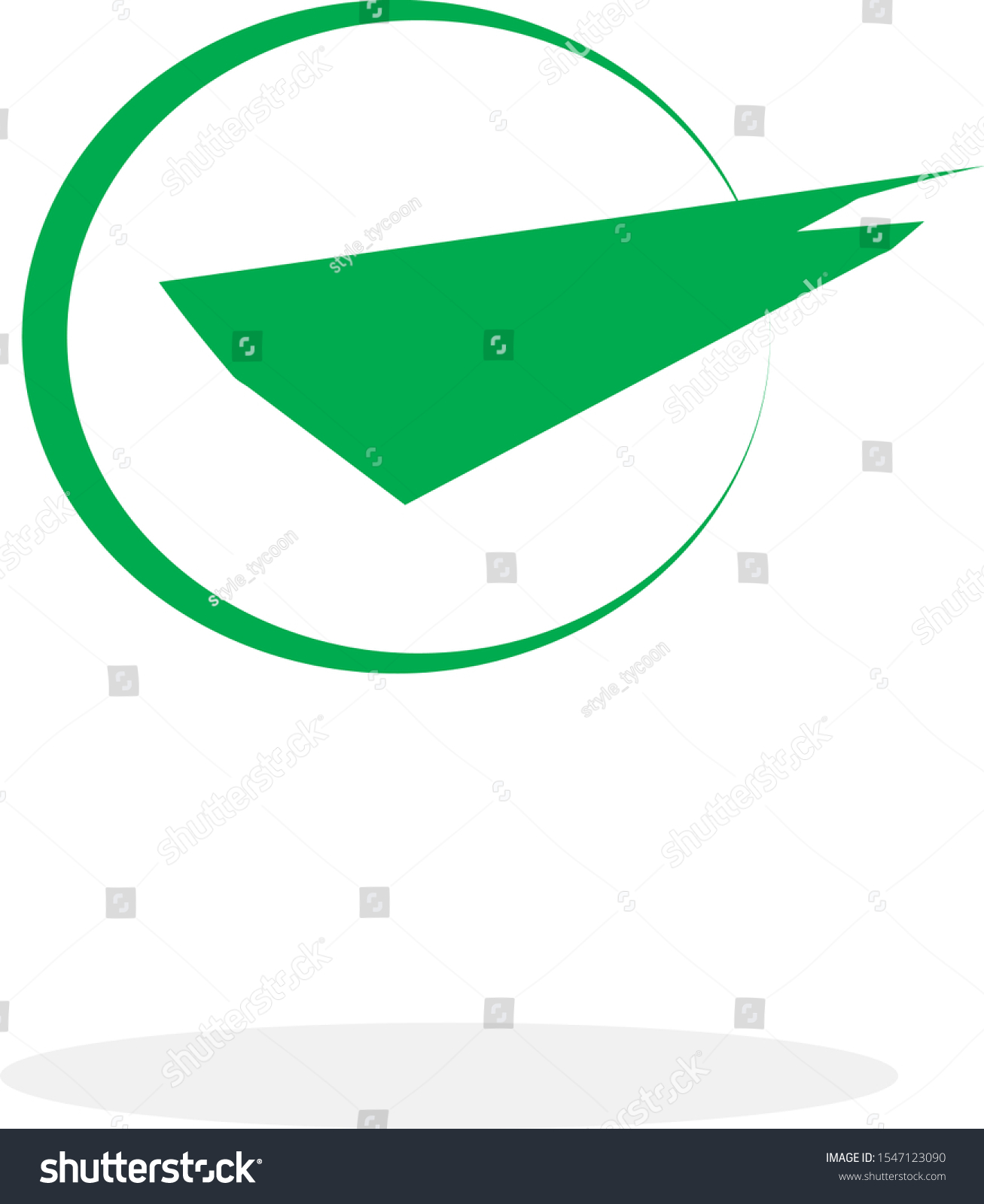 Round Green Graphic Vector Stock Vector (Royalty Free) 1547123090 ...