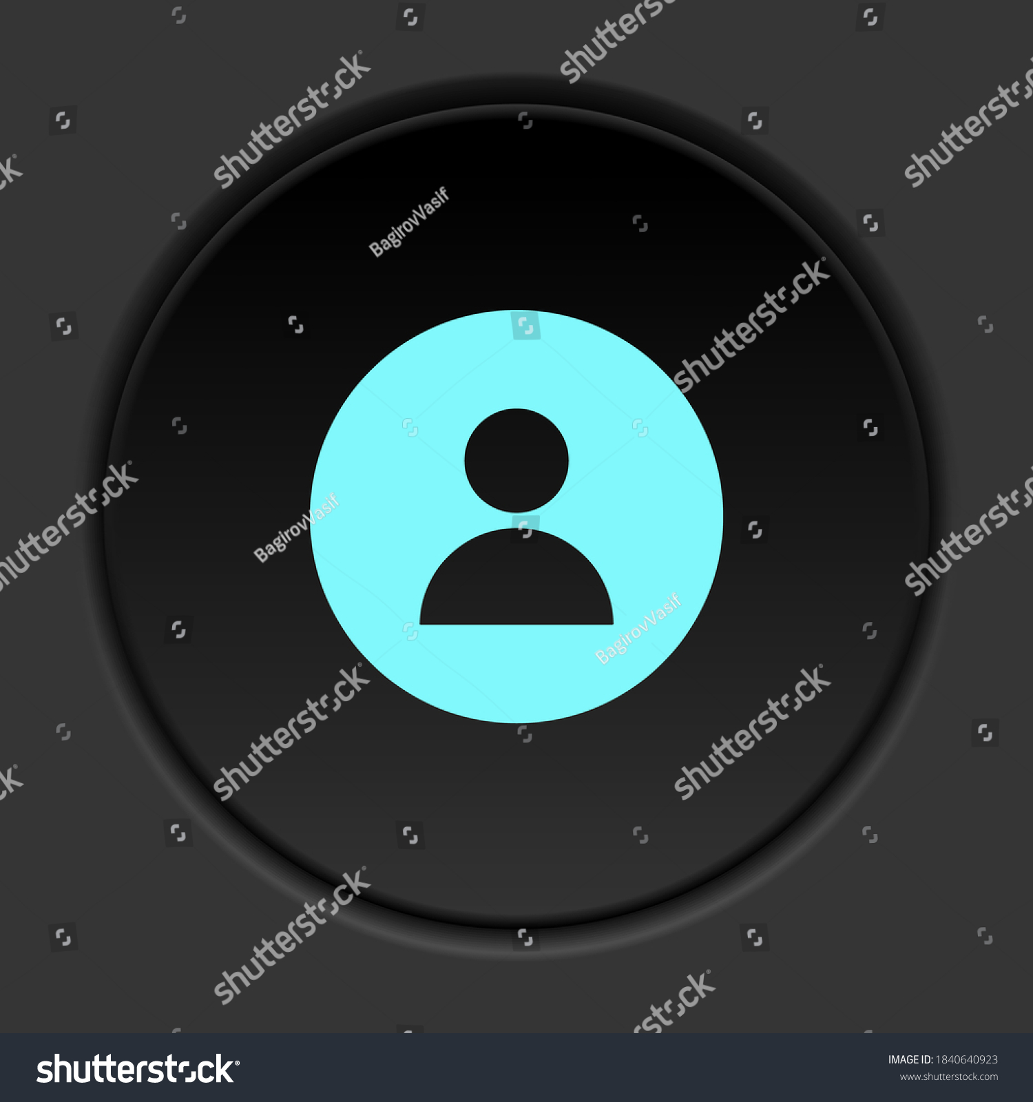 Round Button Icon Avatar Profile Button Stock Vector (Royalty Free ...