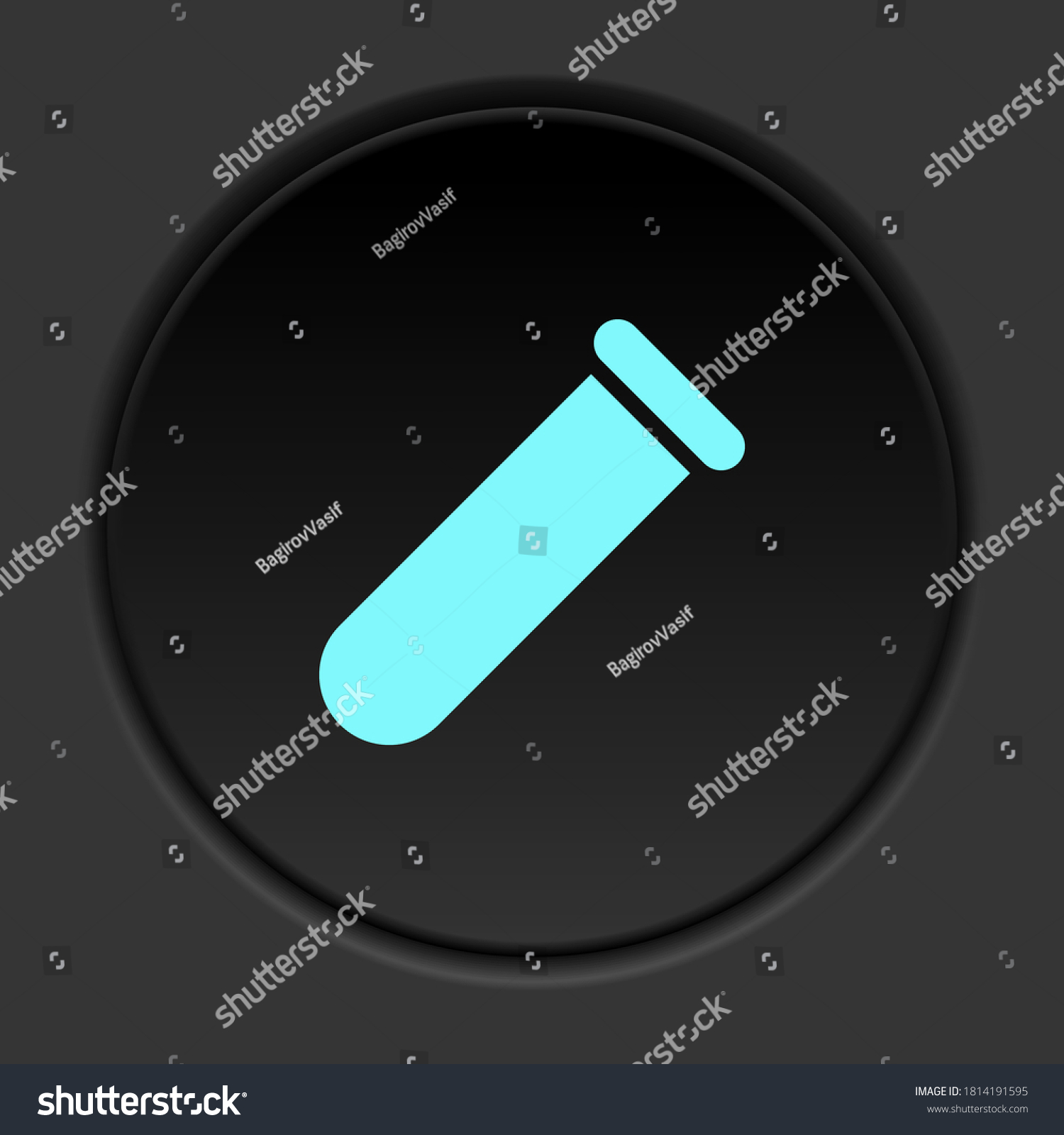 Round Button Icon Lab Glassware Button Stock Vector (Royalty Free ...