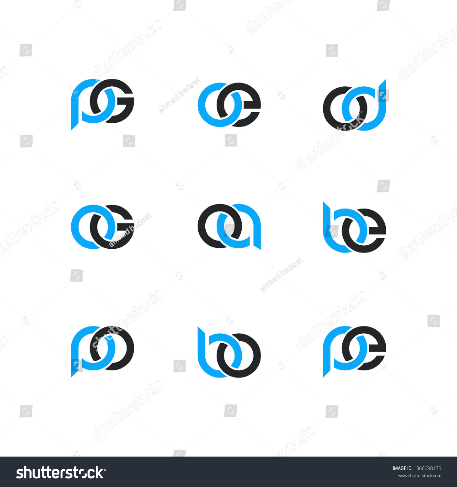 Round Circle Letter Logo Vector Image Stock Vector (Royalty Free ...