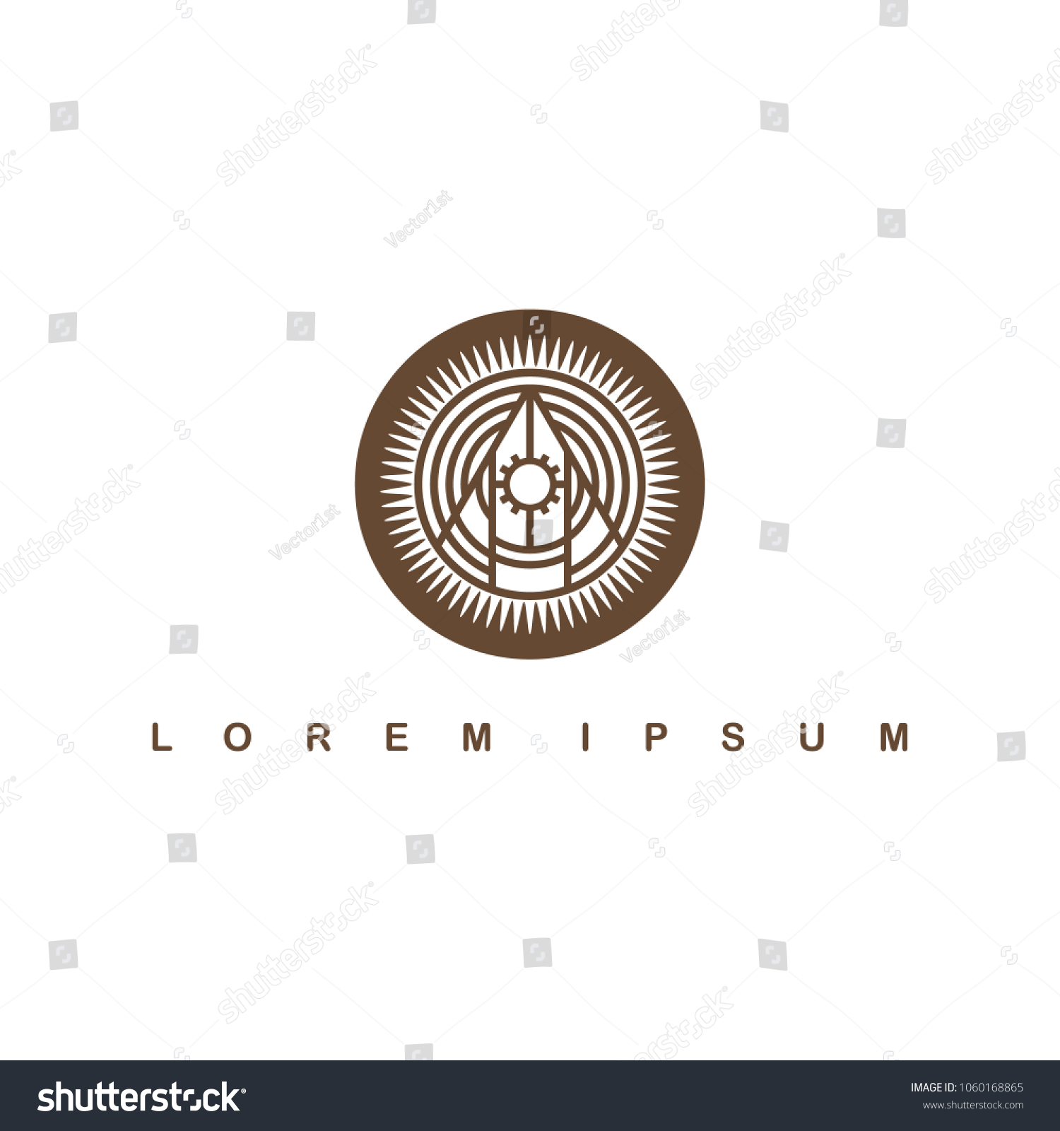 Round Circle Native Tribe Sign Symbol Stock Vector (Royalty Free ...