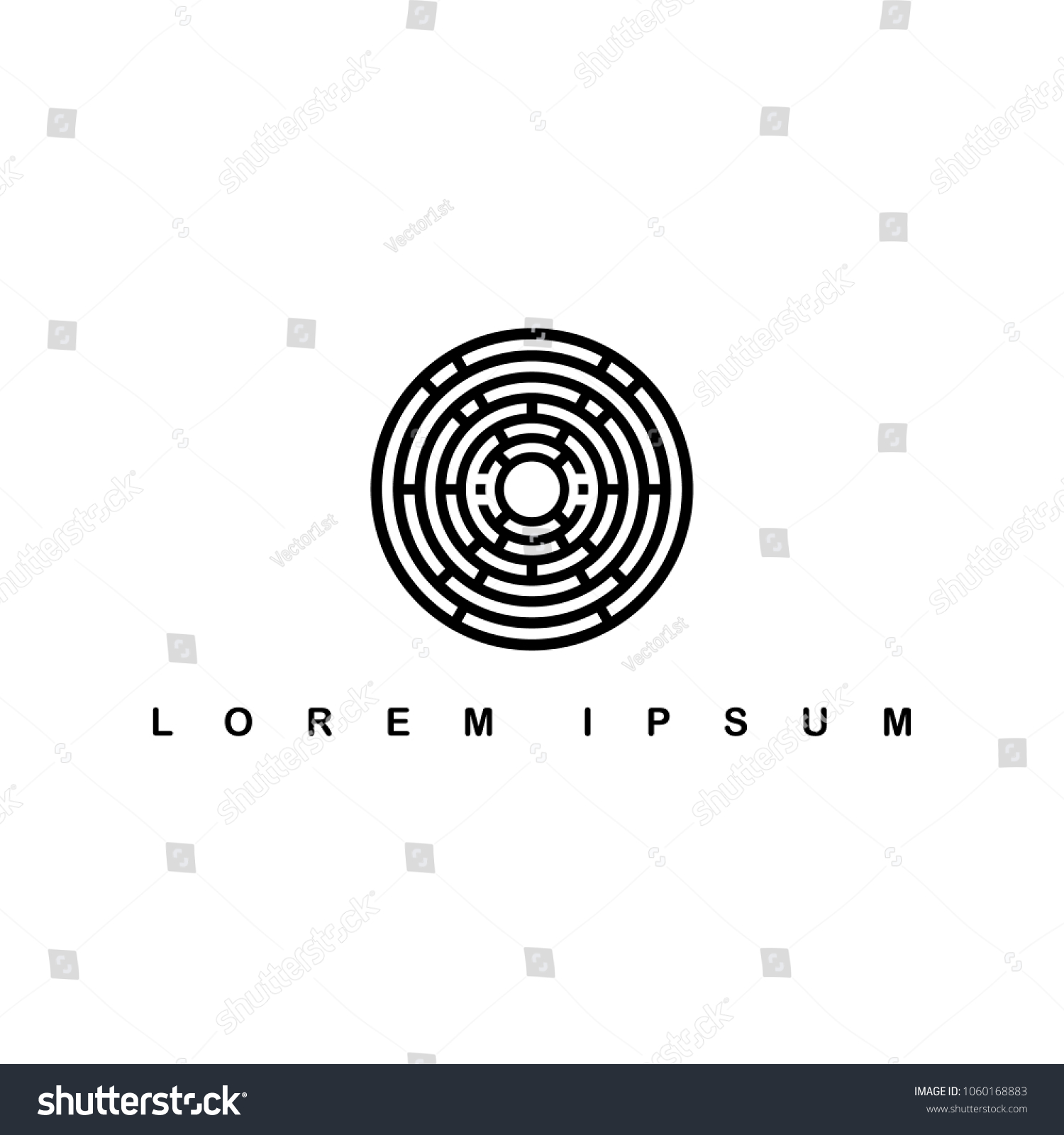 Round Circle Native Tribe Sign Symbol Stock Vector (Royalty Free ...