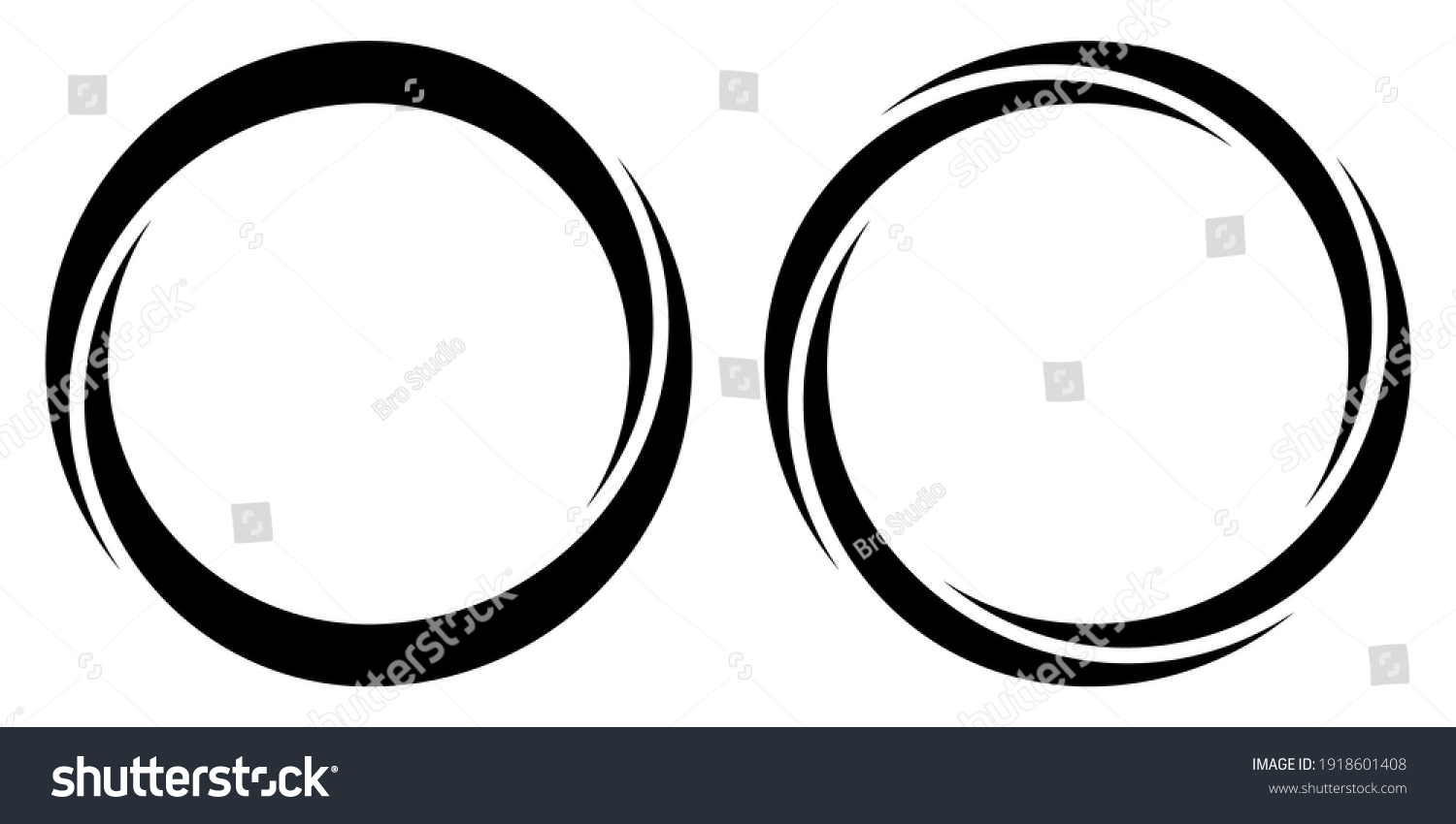Round Circular Banner Frames Borders Vector Stock Vector (Royalty Free ...