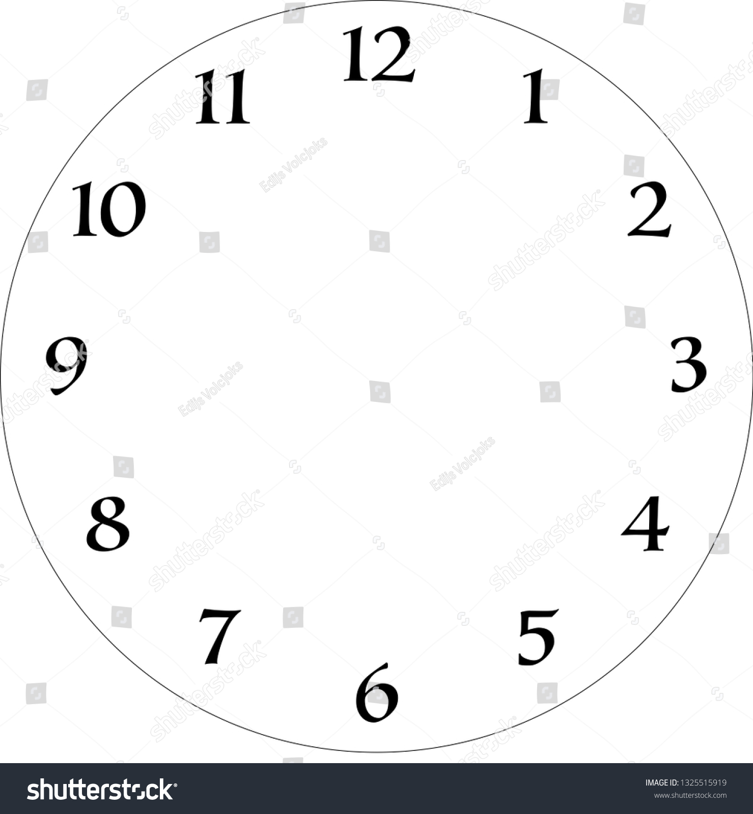 Round Clock Numbers Modern Design Stock Vector (Royalty Free ...