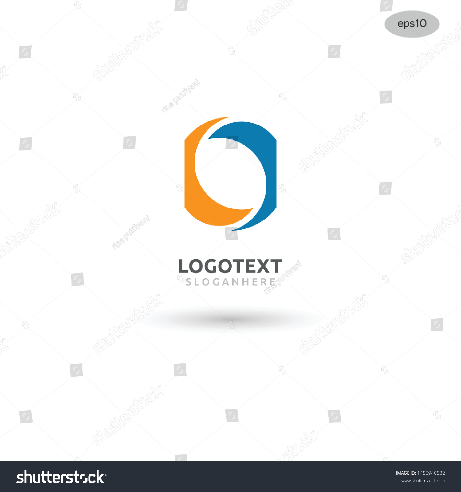 Round Company Name Logo Vector Stock Vector (Royalty Free) 1455940532 ...